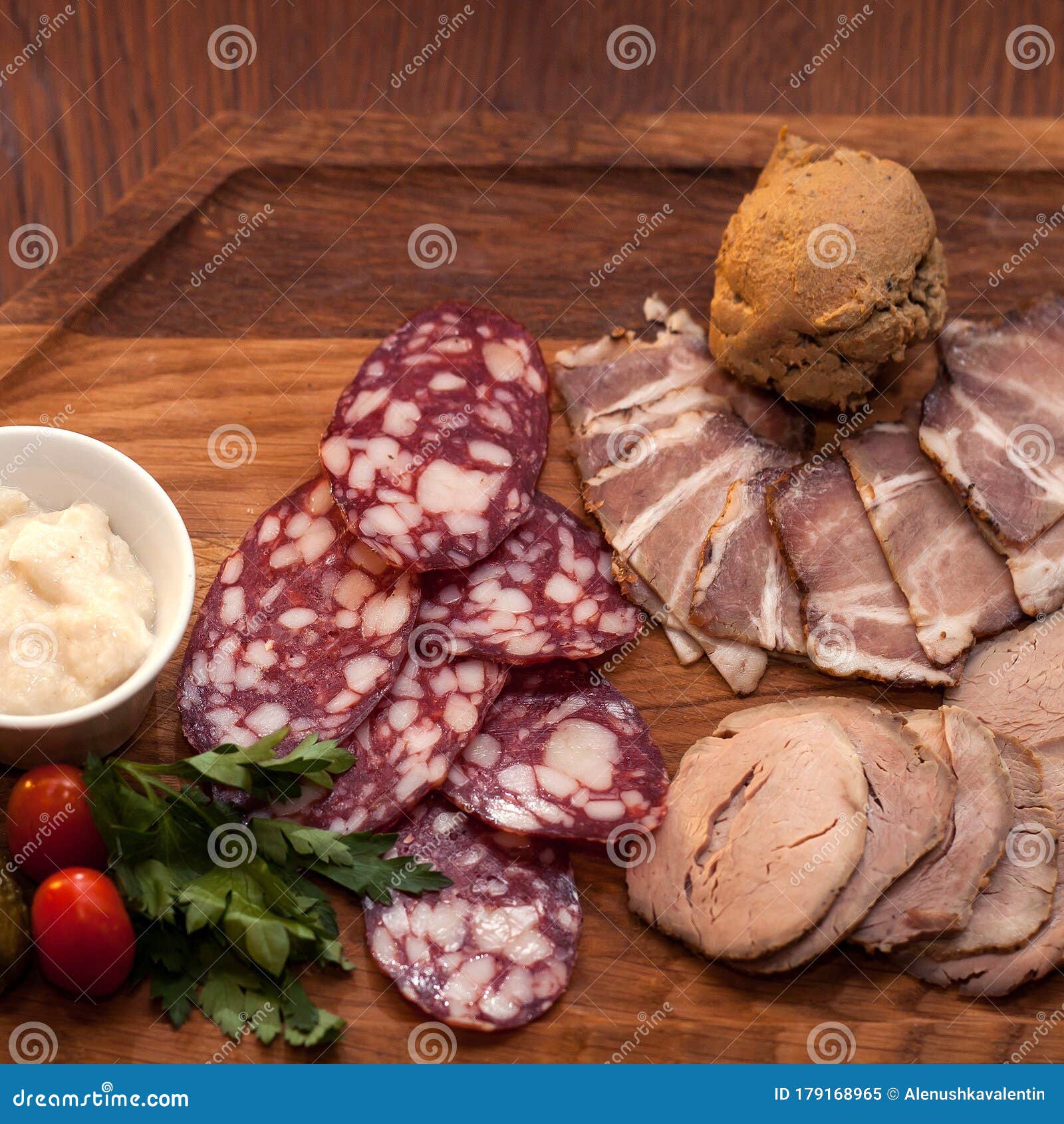 Meat snacks at a table stock image. Image of ingredient - 179168965