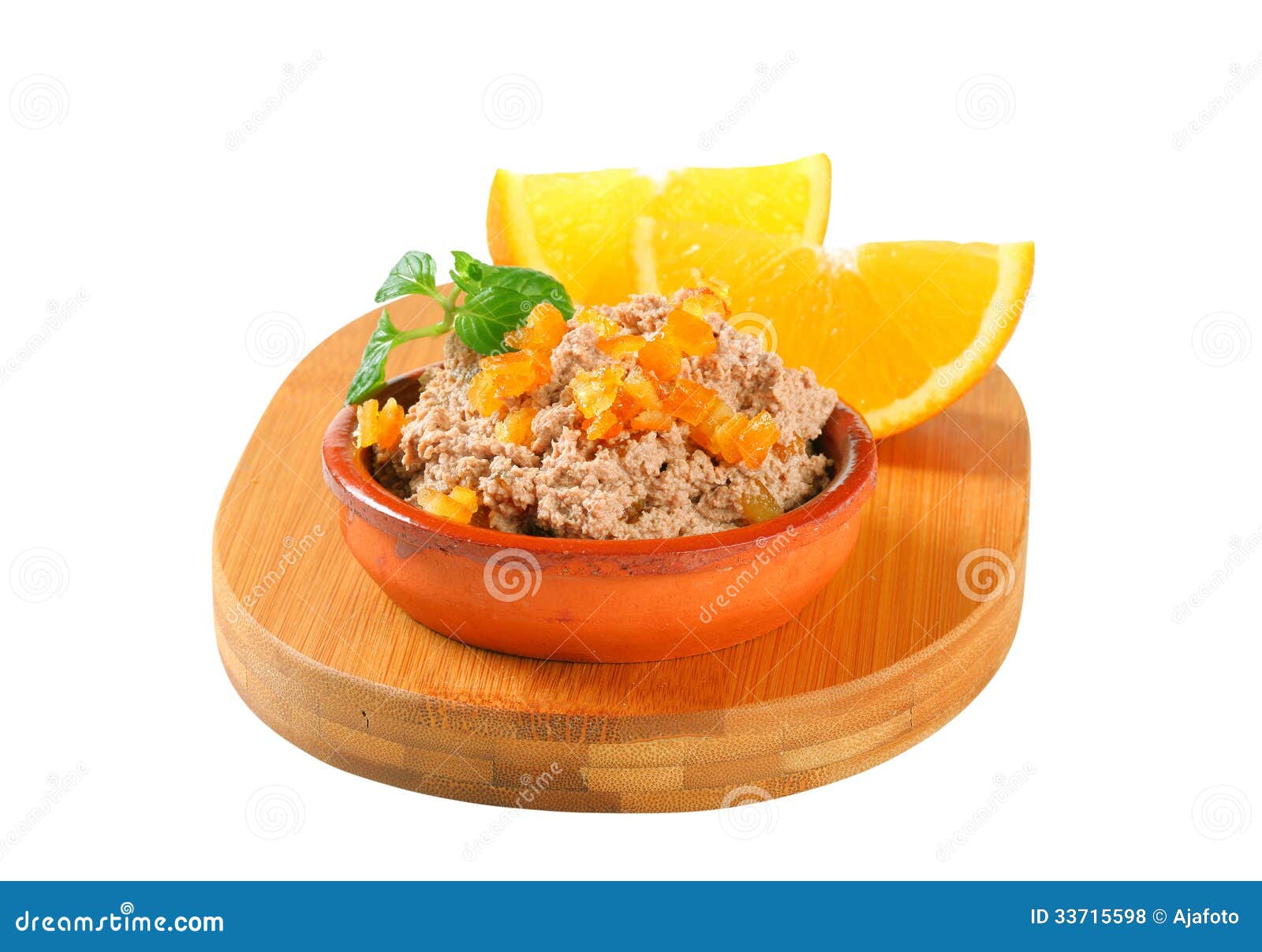 Meat Spread with Orange Succade Stock Photo - Image of puree ...
