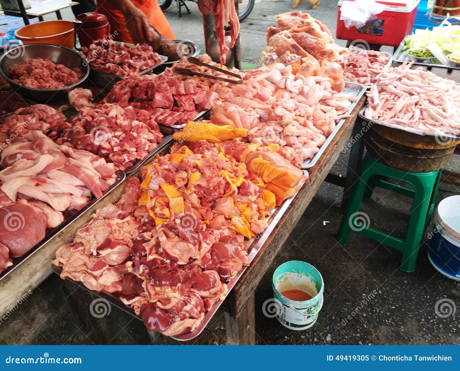 Meat stall stock image. Image of stall, charcuterie, fresh - 49419305