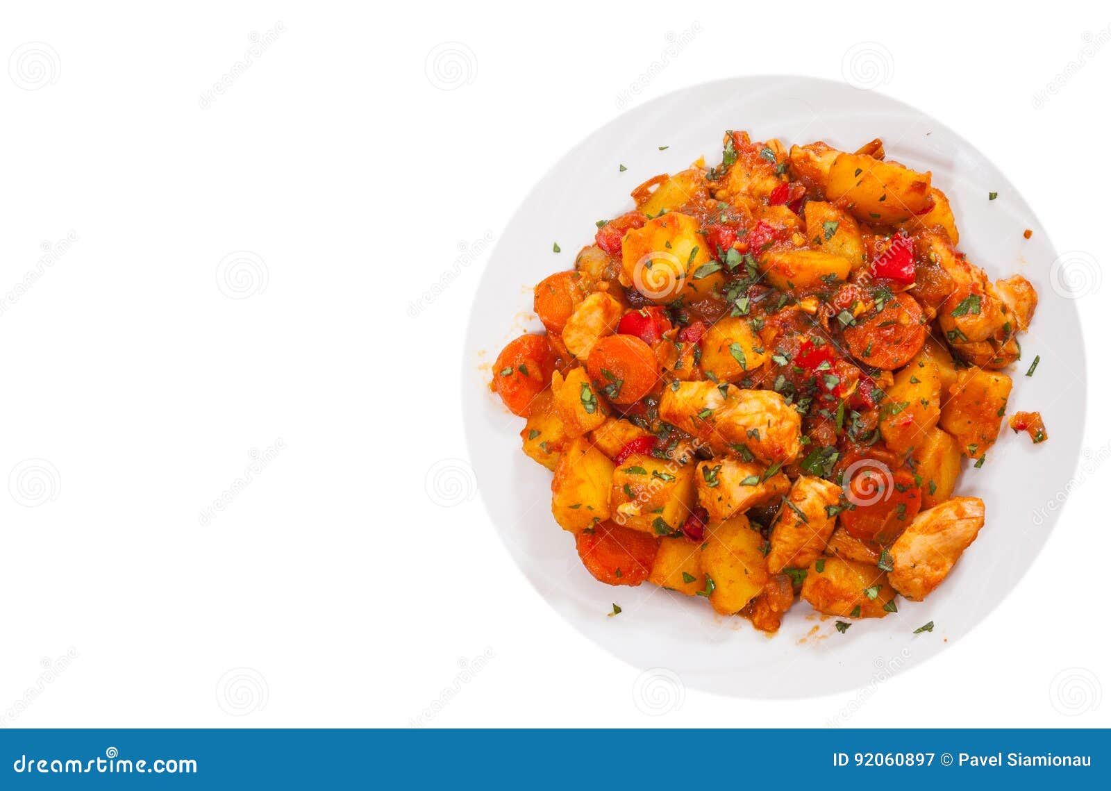 Meat Stew with Vegetables. Top View Stock Image - Image of onion ...