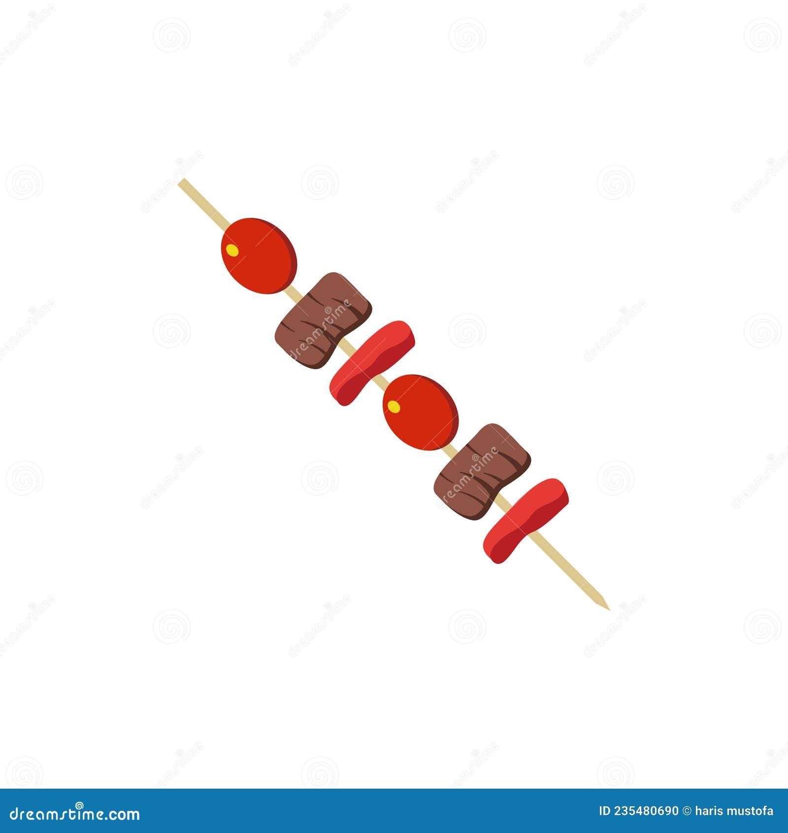 Meat Stick Icon Design Template Vector Isolated Illustration Stock ...