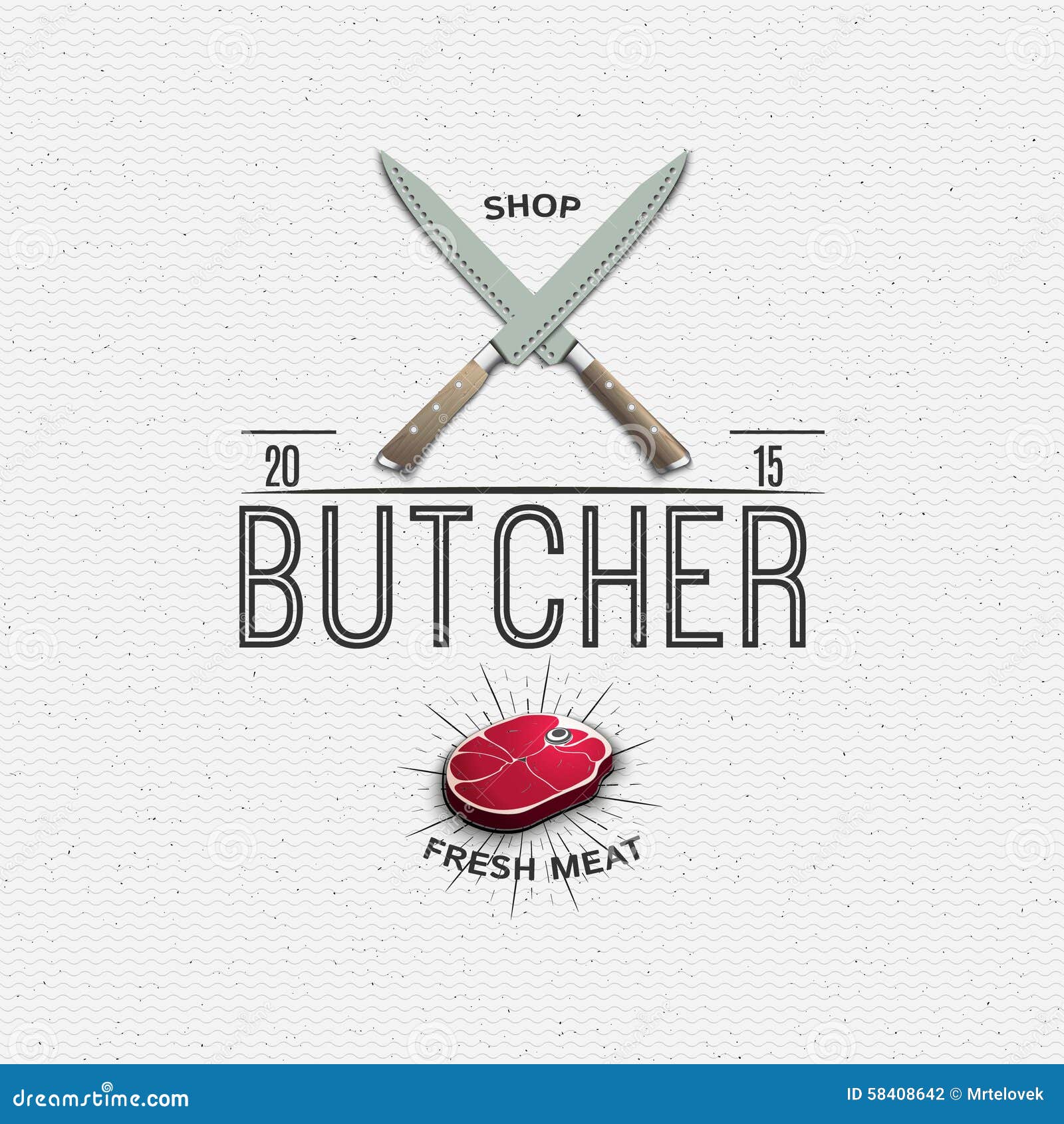 Meat Store Badges Logos and Labels for Any Use Stock Vector ...