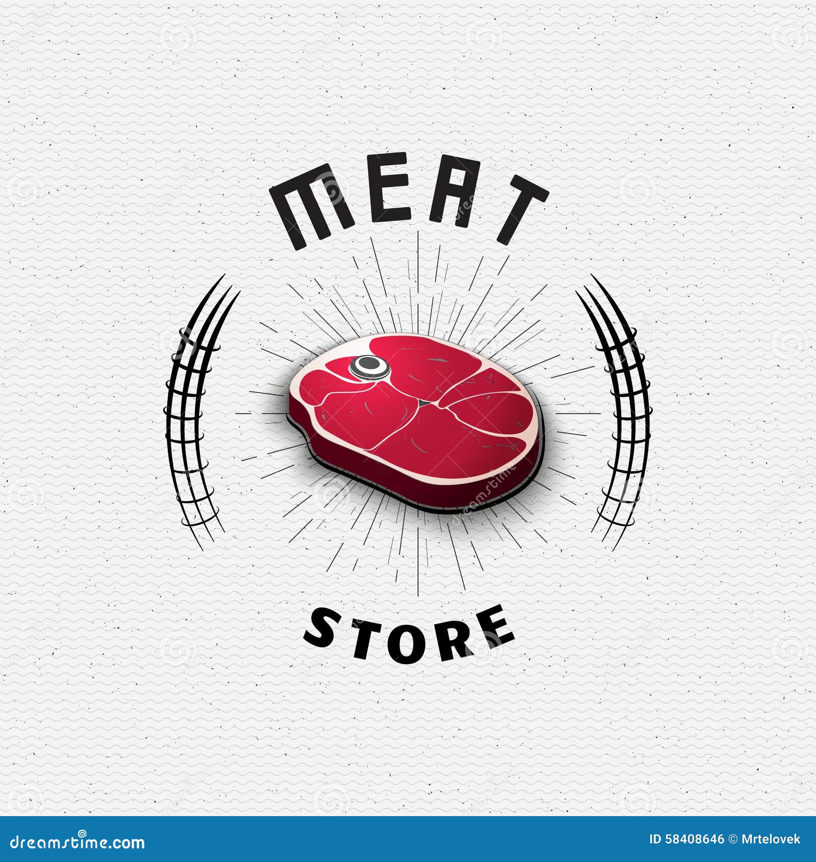 Meat Store Badges Logos and Labels for Any Use Stock Vector ...