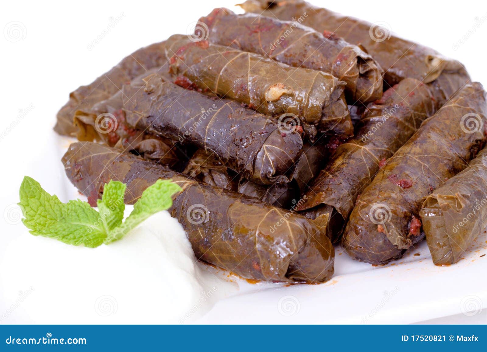 Meat stuffed grape leaves stock image. Image of dinner - 17520821