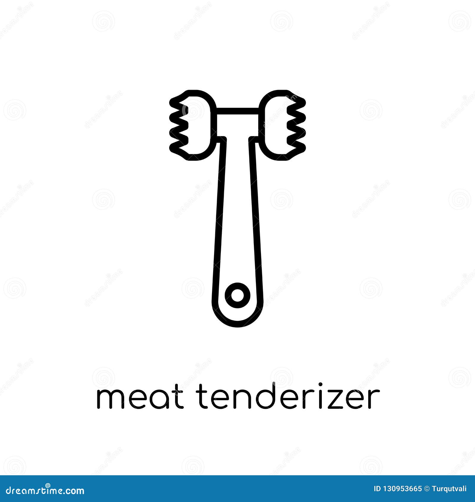 Meat Tenderizer Icon from Kitchen Collection. Stock Vector - Illustration of graphic, cooking ...