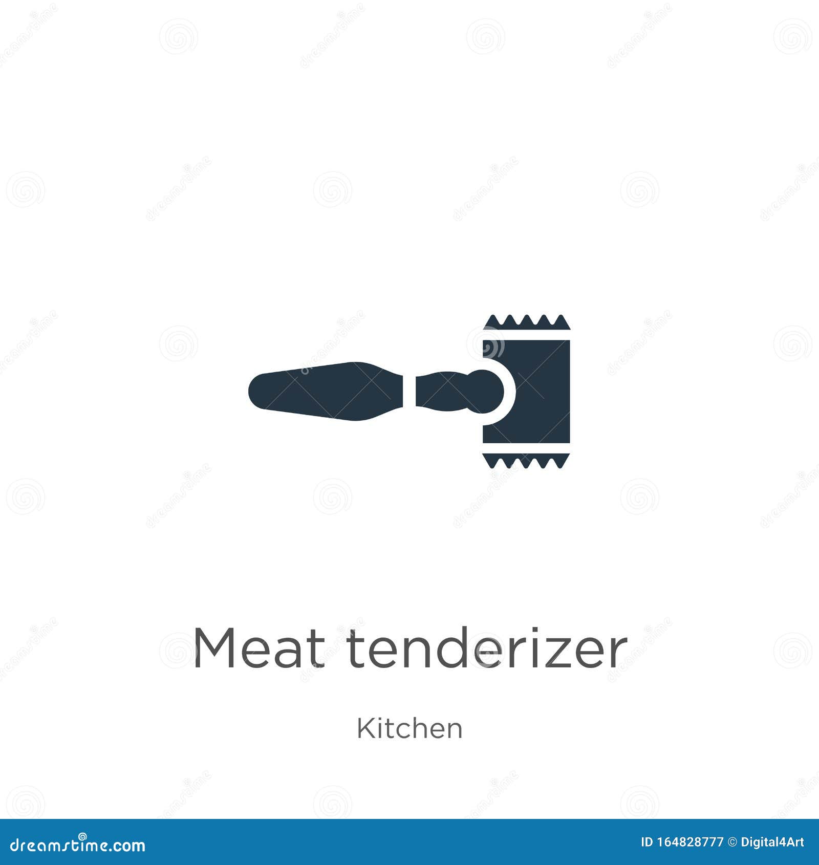 Meat Tenderizer Icon Vector. Trendy Flat Meat Tenderizer Icon from Kitchen Collection Isolated ...