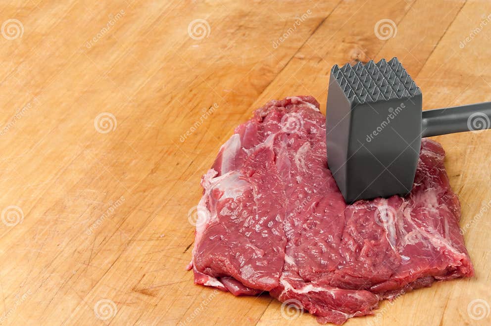 Meat tenderizing stock photo. Image of hammer, wood, tenderize - 24459538