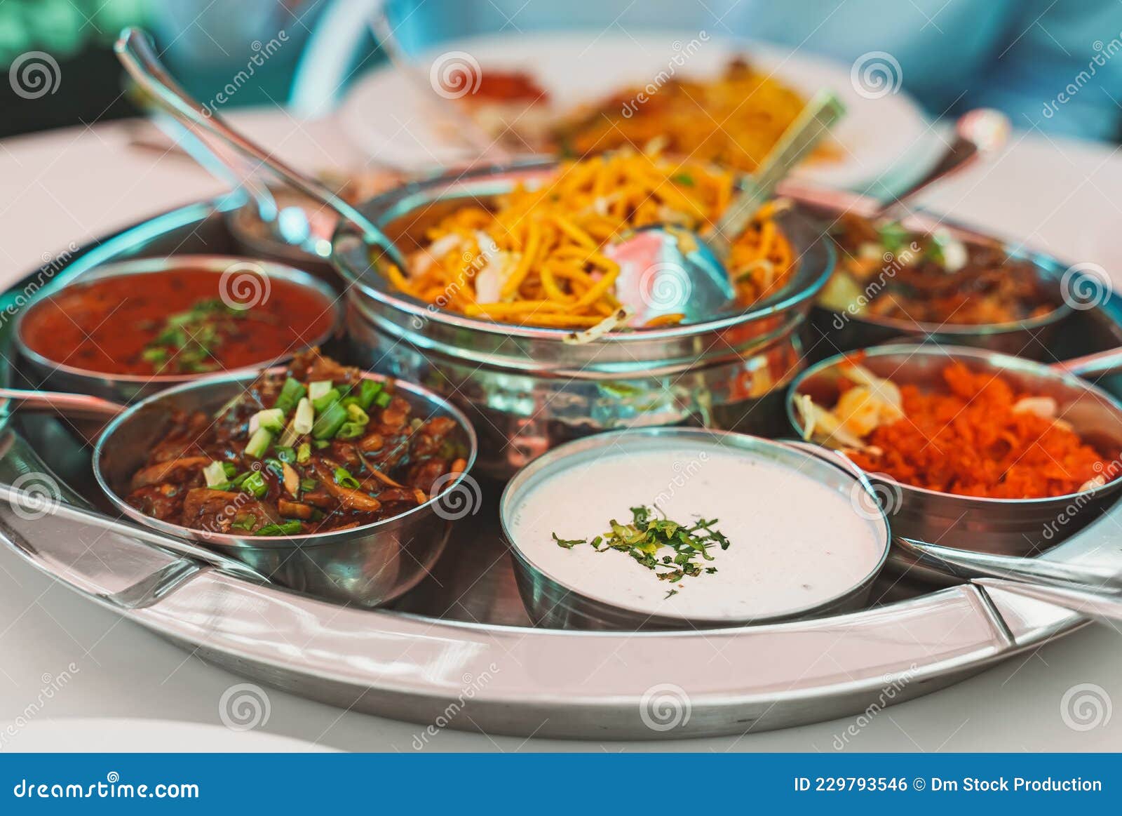 Meat thali stock photo. Image of pakistani, appetizer - 229793546