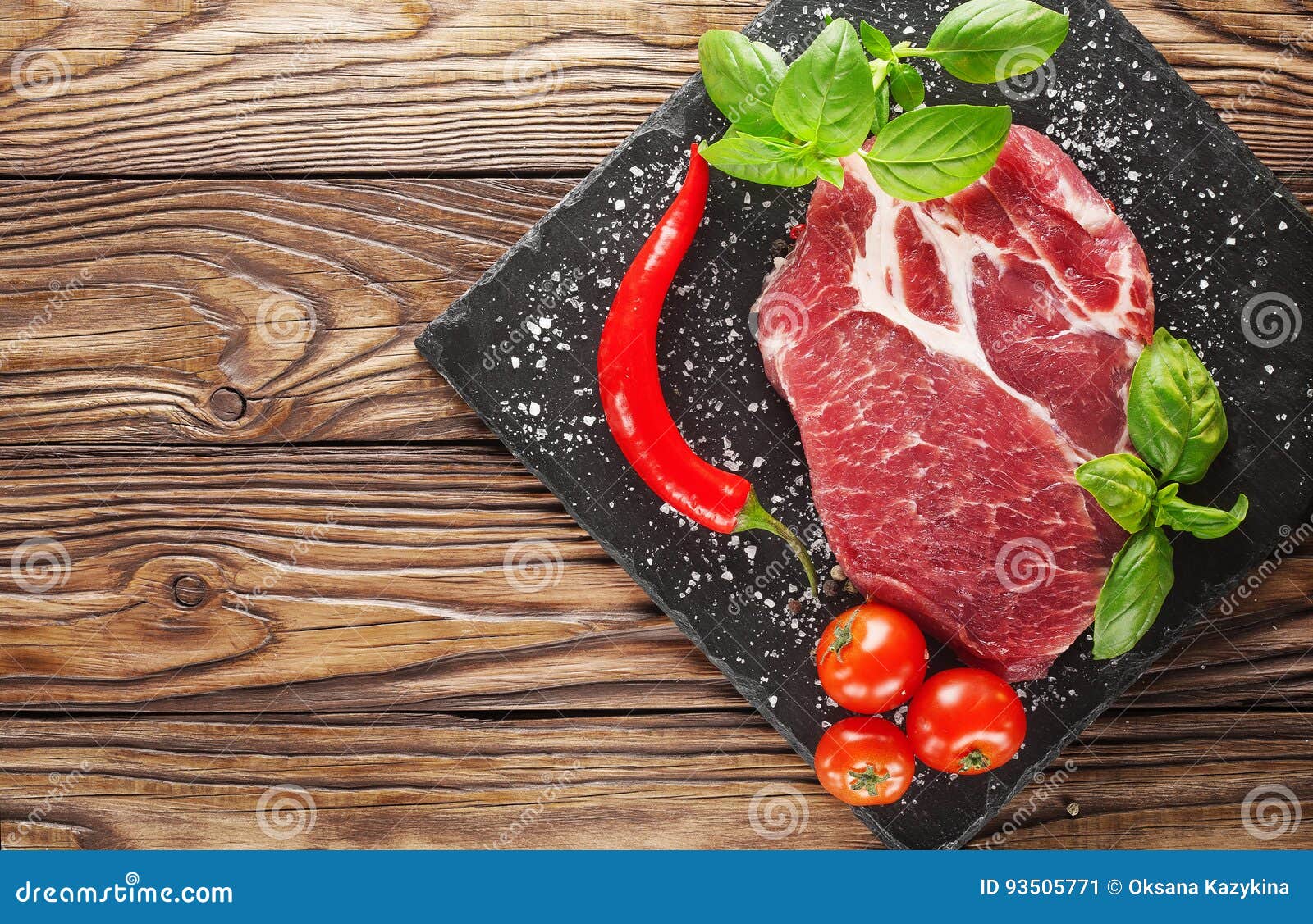 Meat on a Tree with Tomatoes and Pepper Stock Image - Image of herb ...