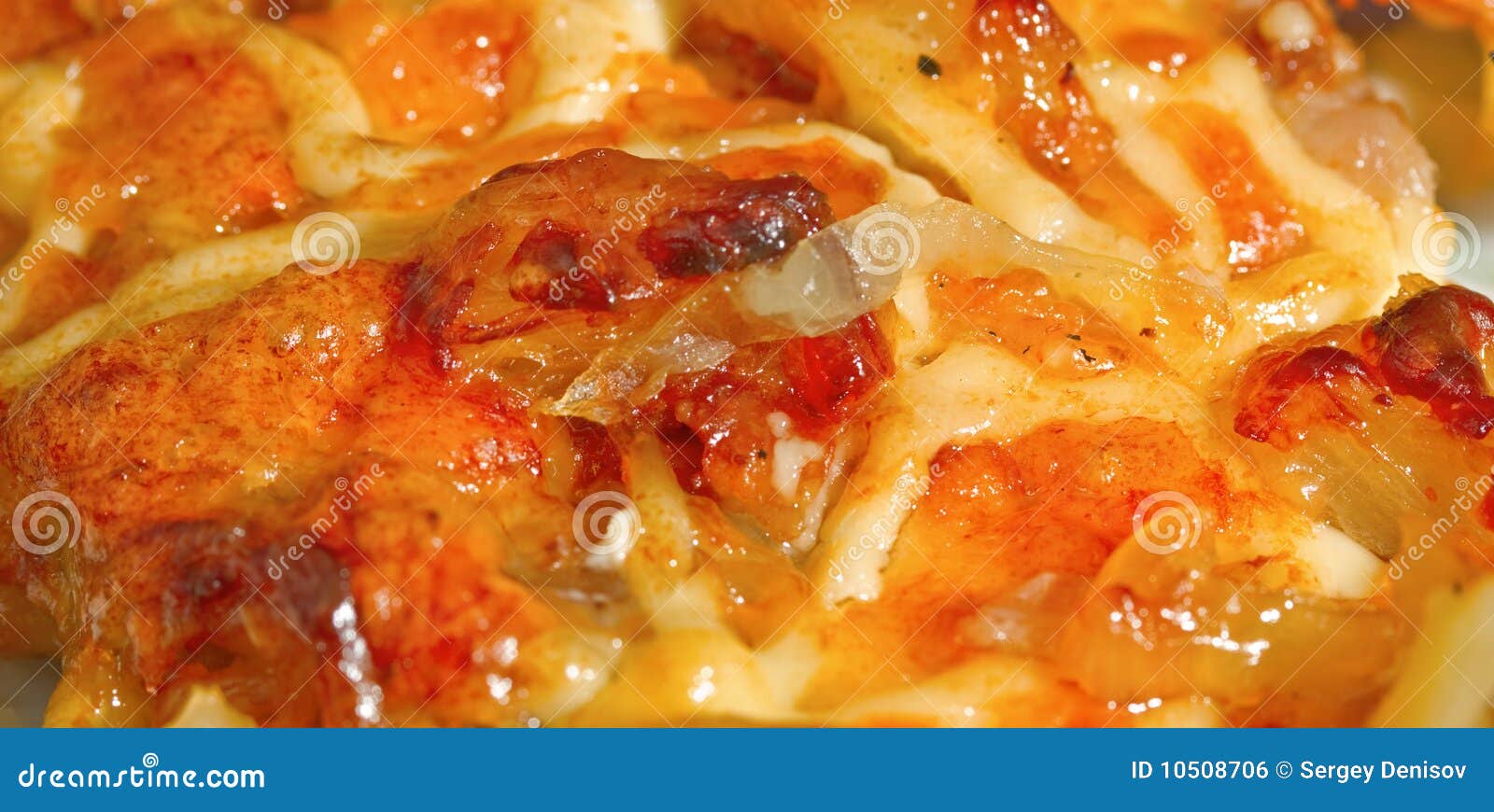 Meat under the cheese stock photo. Image of pork, melted - 10508706