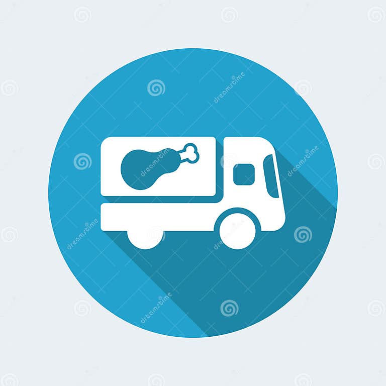 Meat van icon stock vector. Illustration of beef, dinner - 96398710