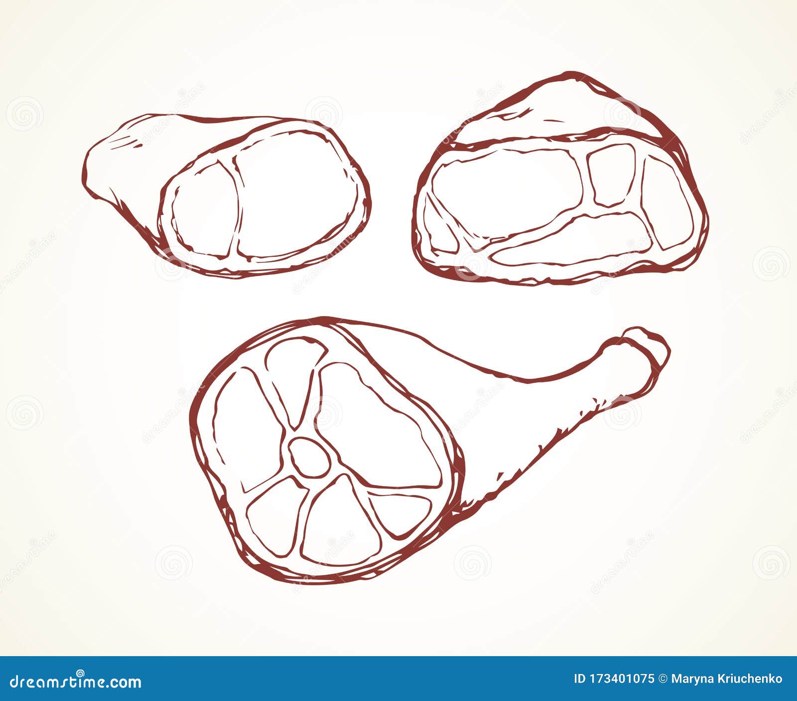 Meat Vector Drawing Stock Vector Illustration Of Butcher 173401075