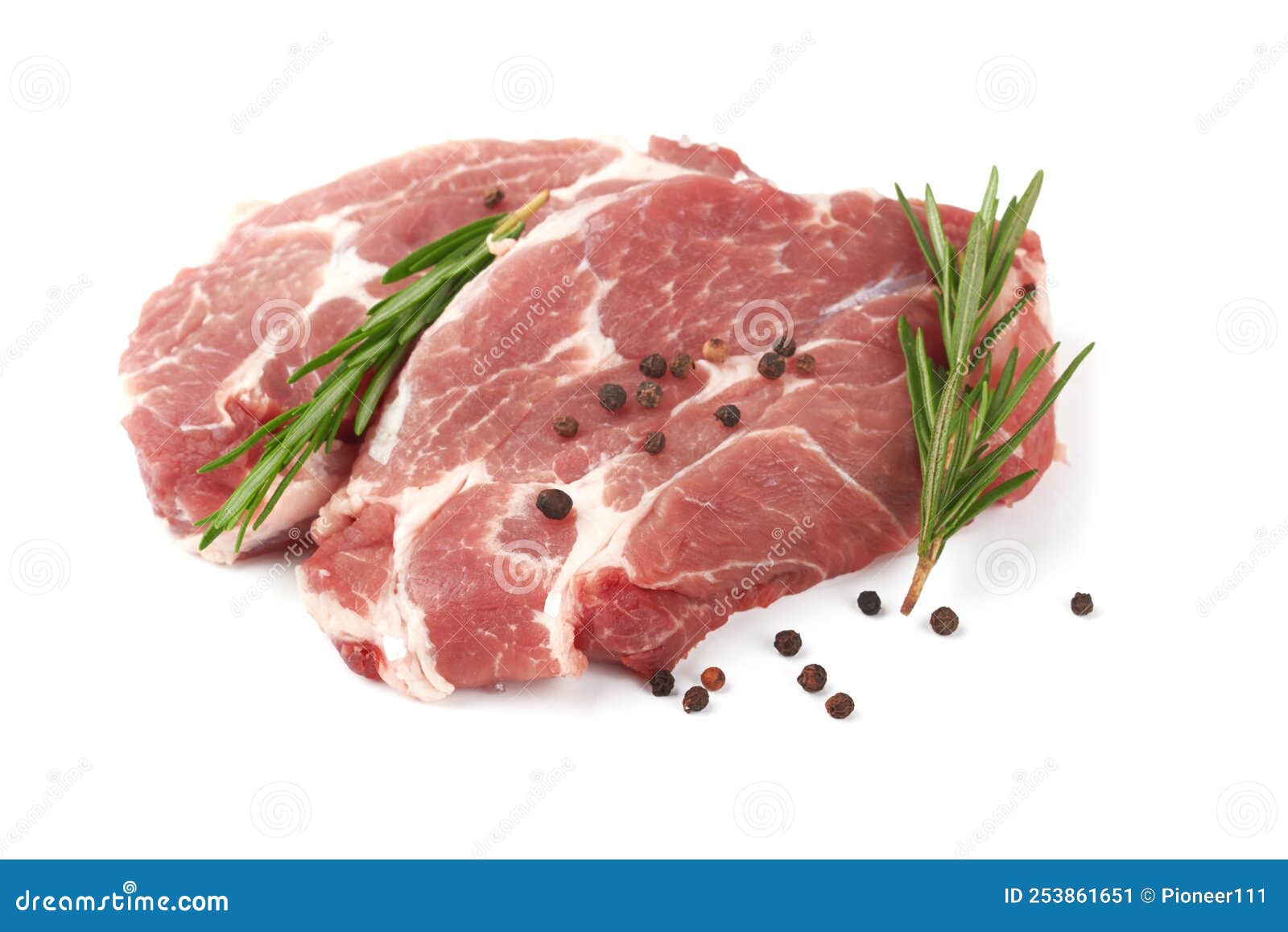 Meat on white background stock image. Image of pork - 253861651