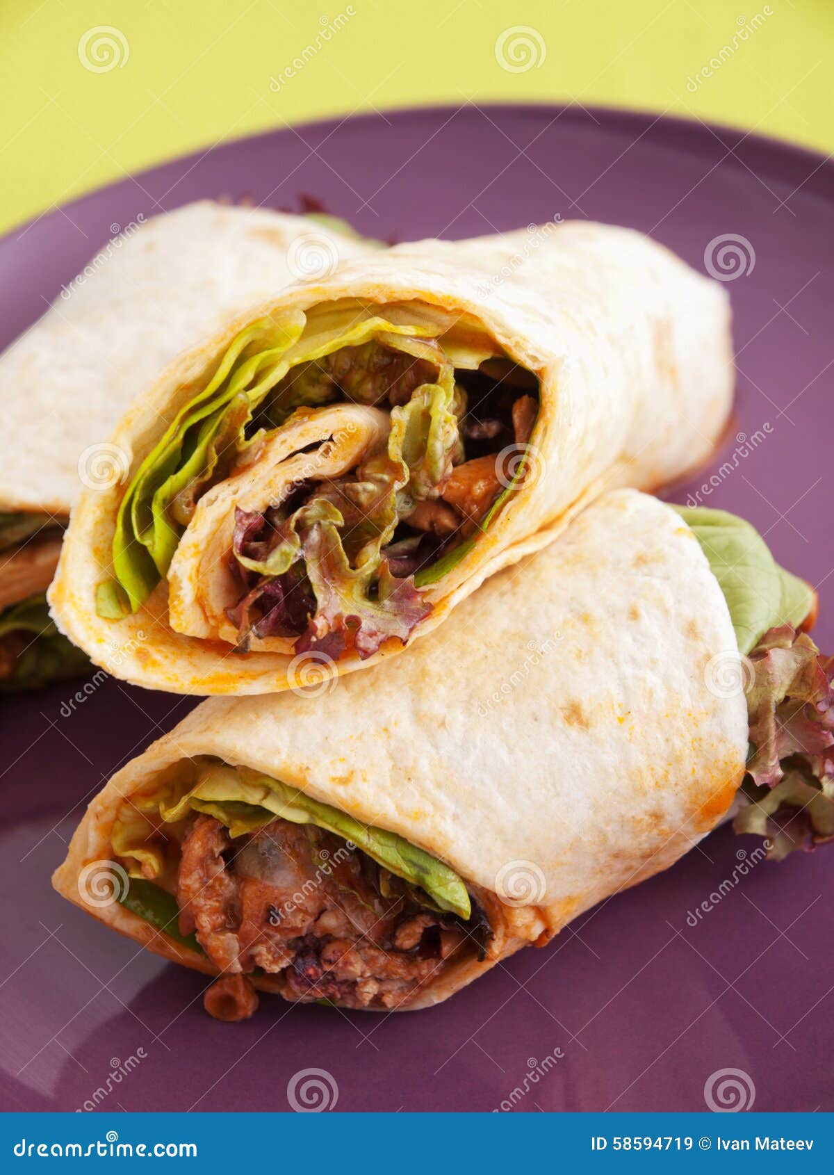 Meat wrap sandwich stock image. Image of 1000023015, snack - 58594719