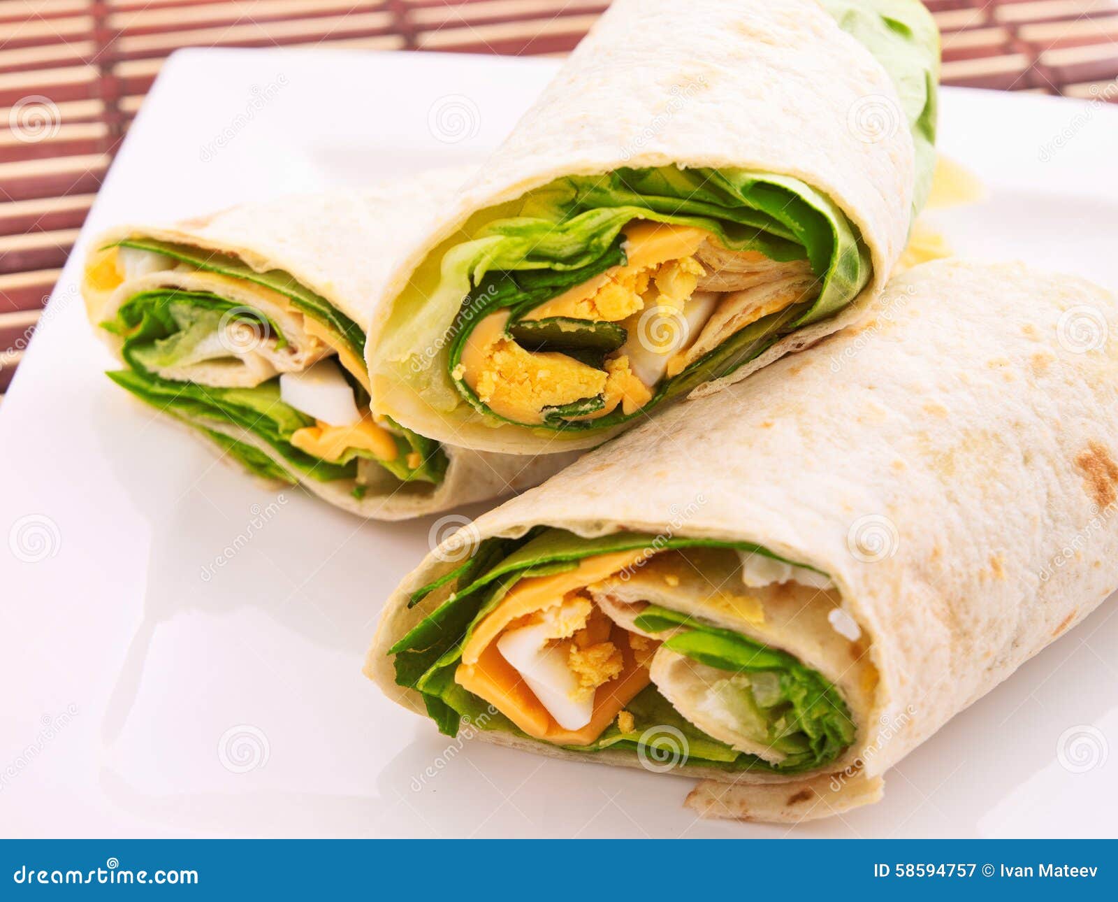 Meat wrap sandwich stock image. Image of snack, wrap - 58594757
