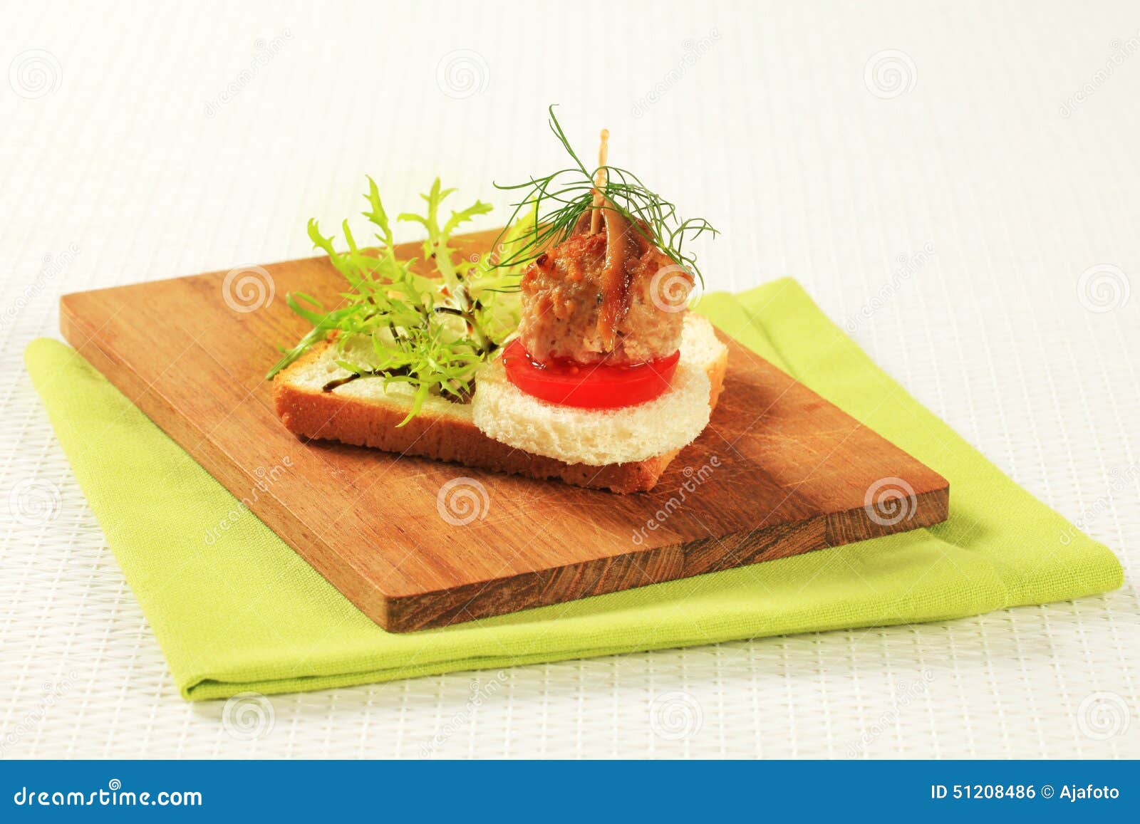 Meatball canape stock photo. Image of board, endive, digifoodstock ...