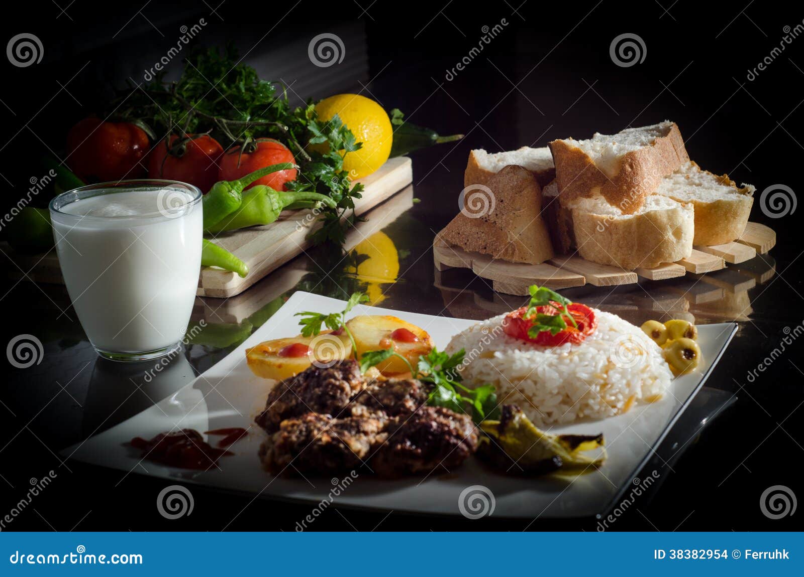 Meatball menu stock photo. Image of meal, meatball, vegetable - 38382954