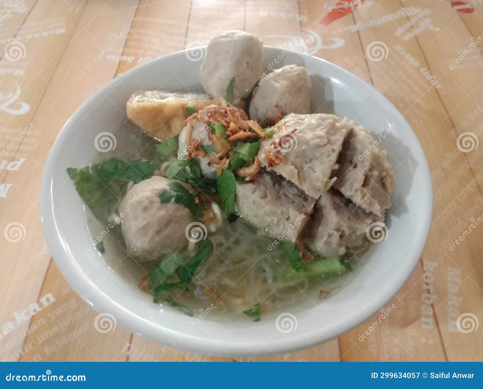 The Meatball Menu Looks Fresh and Delicious Placed on a Brown Table ...