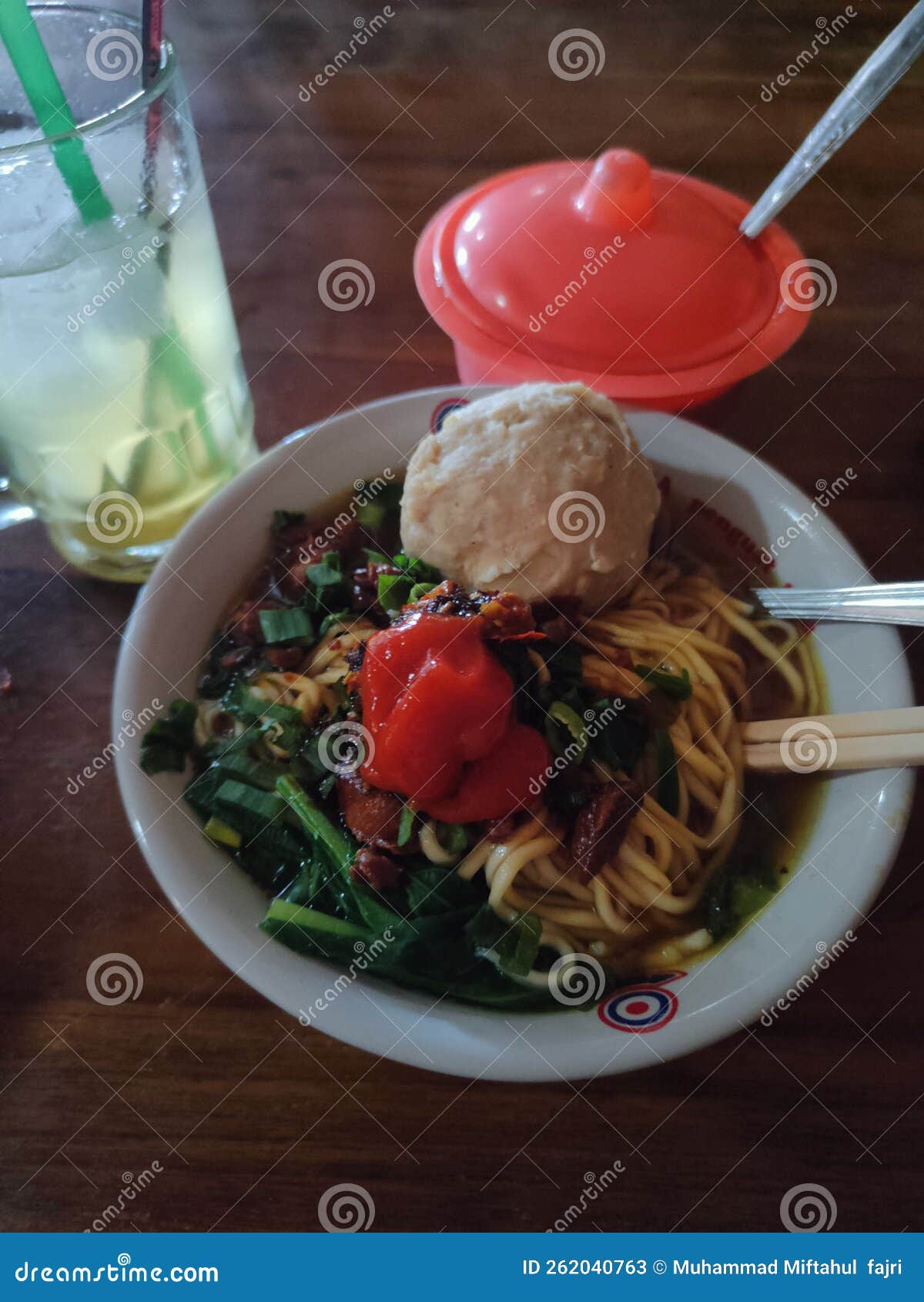 Meatball Noodles Food from Java Indonesia Stock Image - Image of java ...