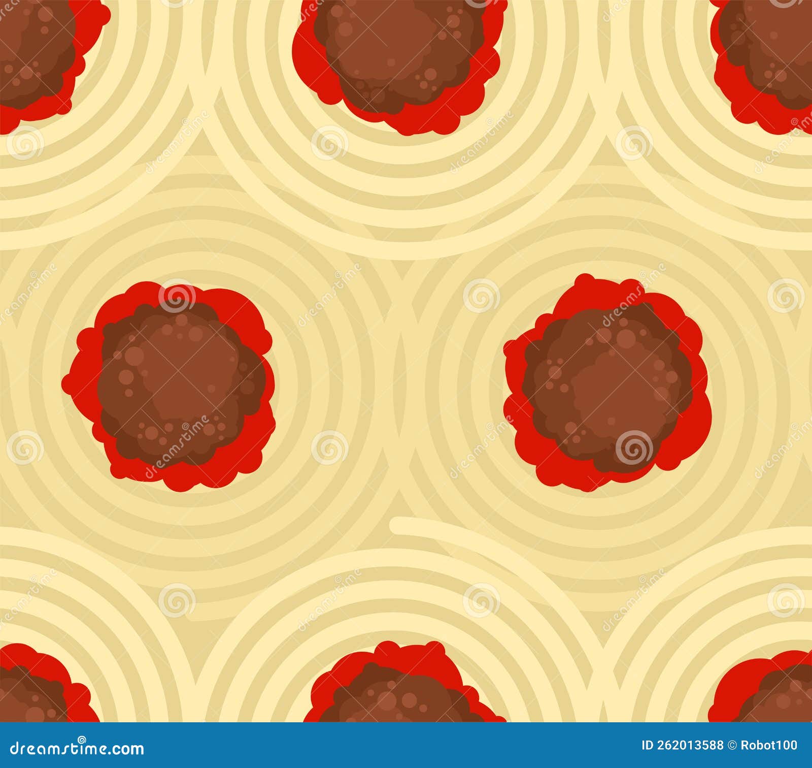 Meatball with Pasta Pattern Seamless. Food Background Stock ...