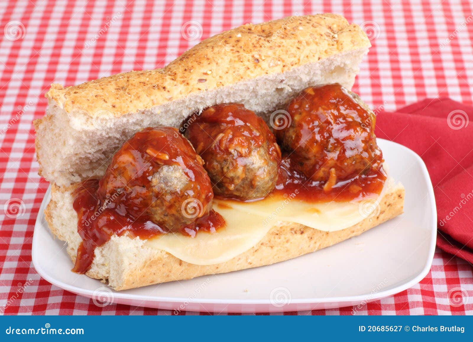 Meatball Sandwich stock image. Image of bread, food, meat - 20685627