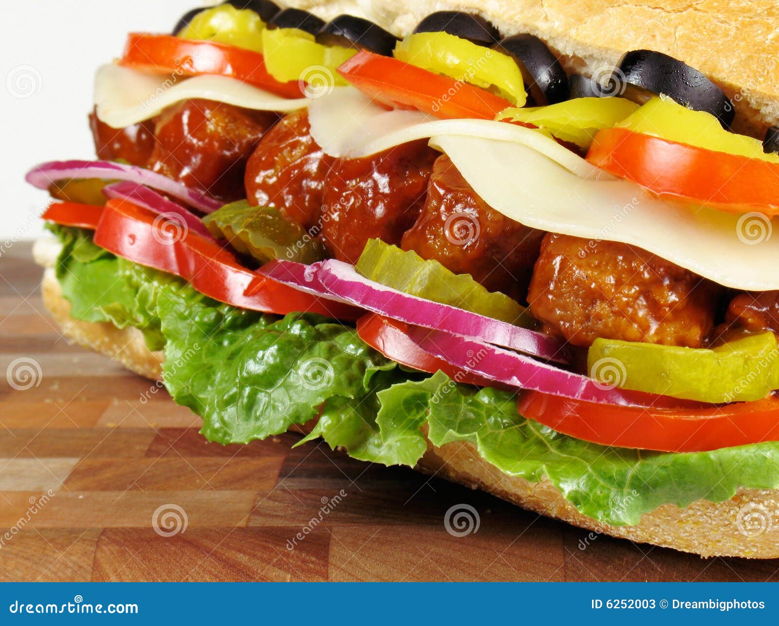 Meatball Sub stock image. Image of balls, mozzarella, peppers - 6252003