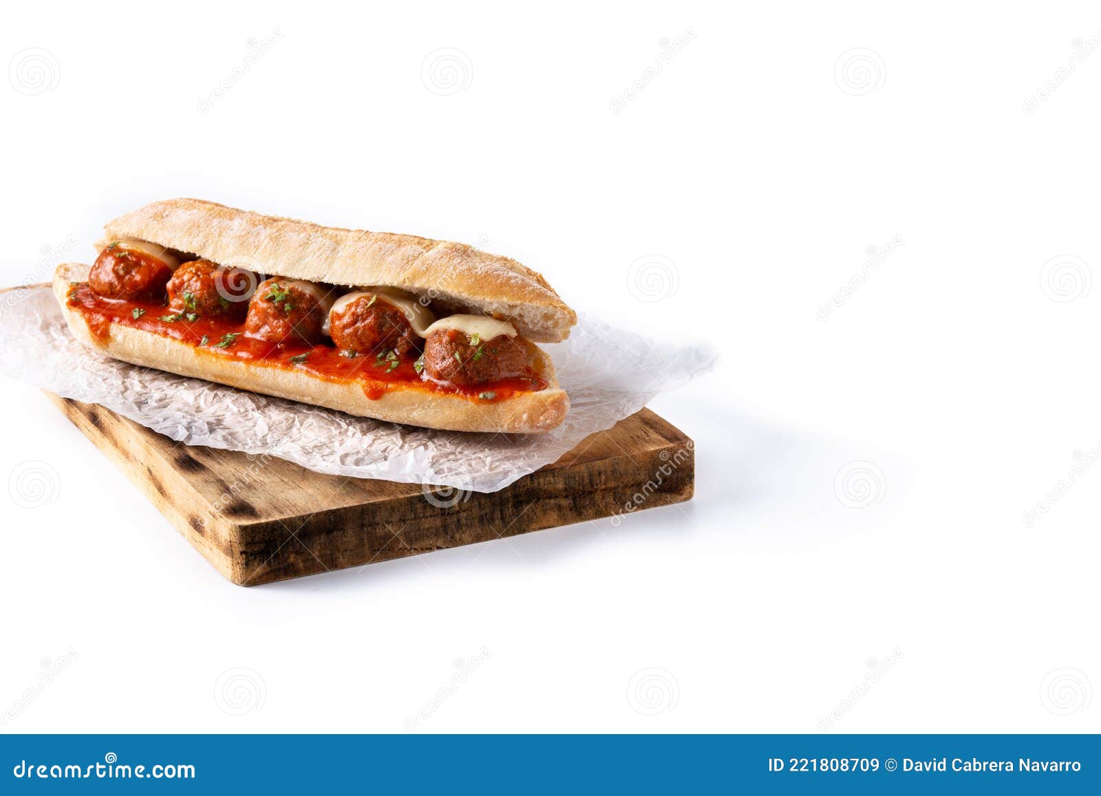 Meatball sub sandwich stock image. Image of beef, parmesan - 221808709