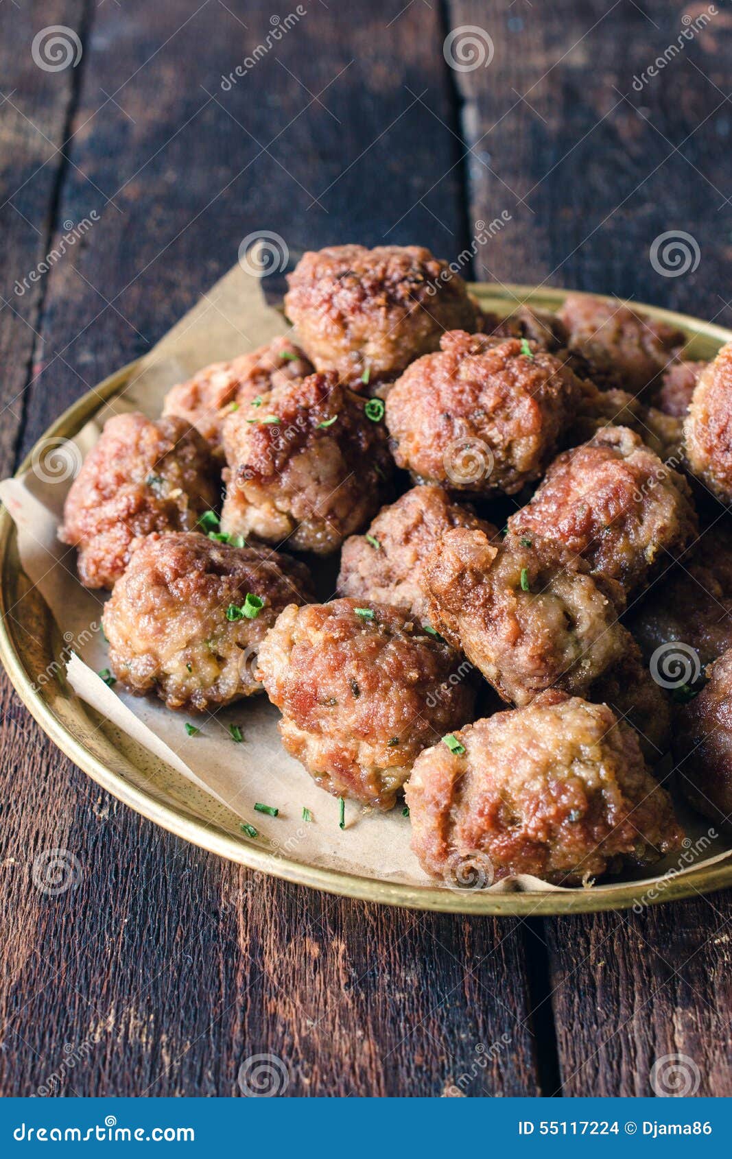 Meatballs in the plate stock photo. Image of popular - 55117224