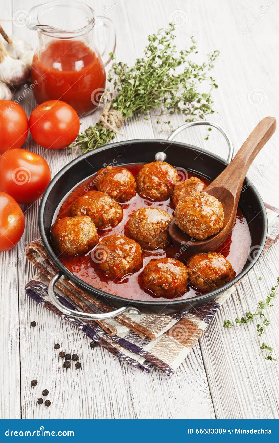 Meatballs on the table stock image. Image of lunch, meatballs - 66683309