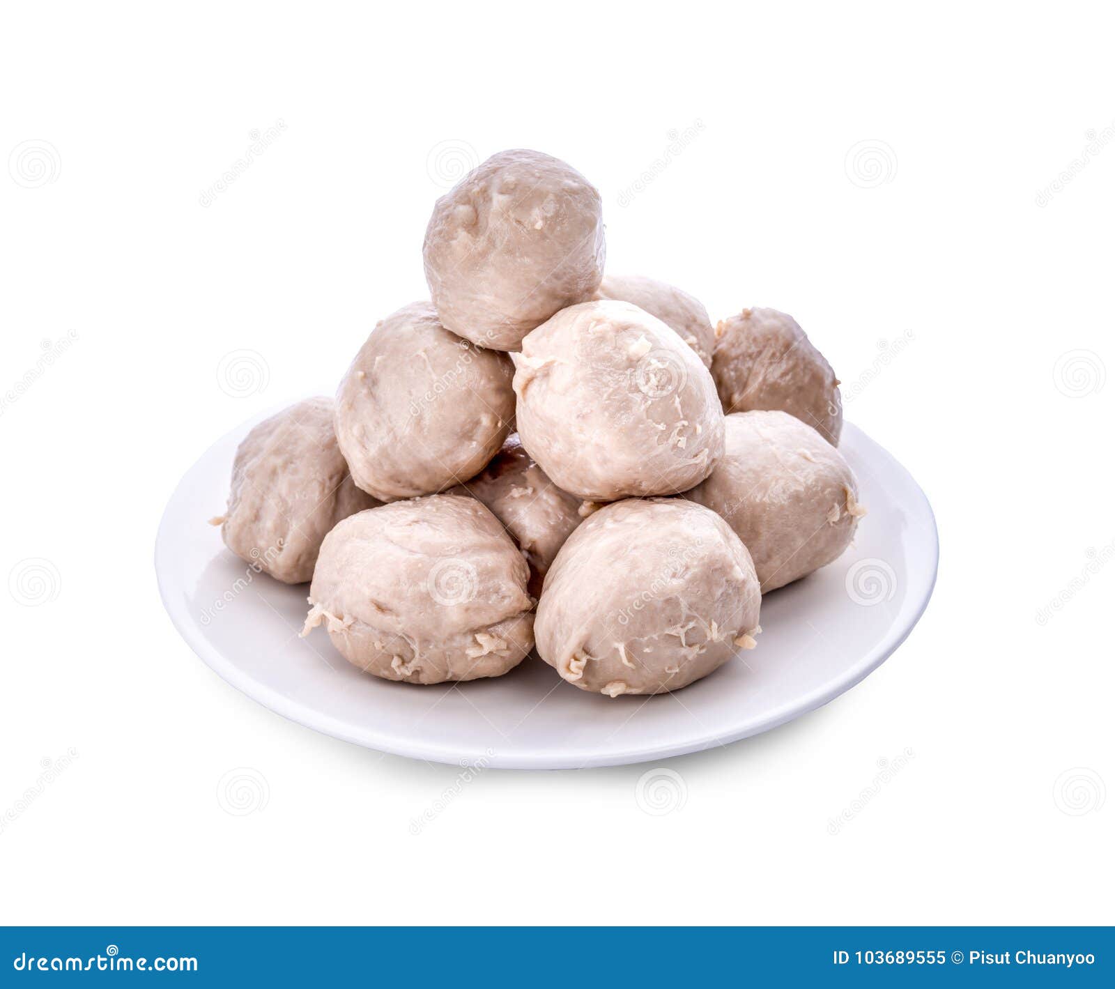 Meatballs on White Background Stock Image - Image of delicious ...
