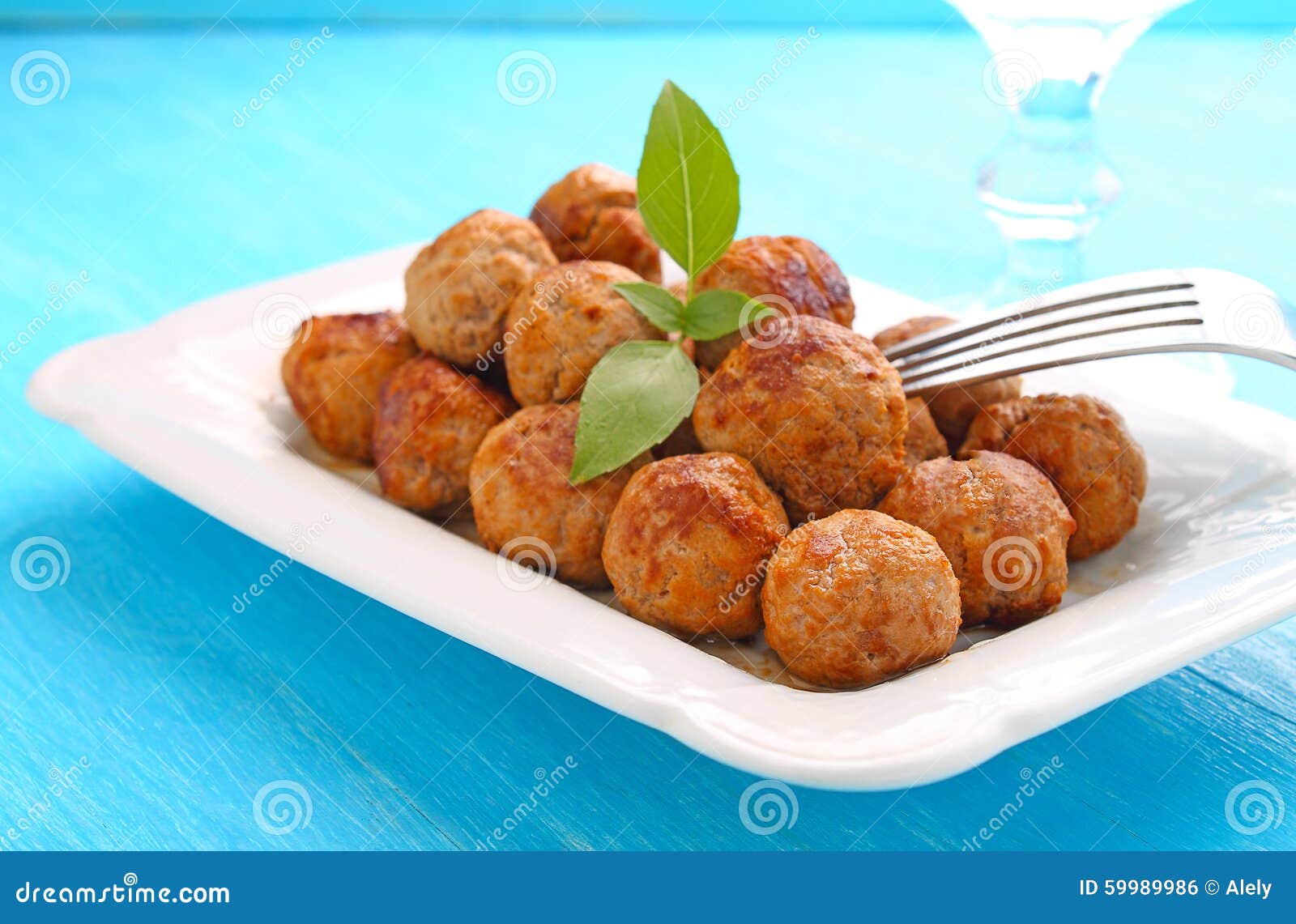 Meatballs on a white plate stock photo. Image of alternatives - 59989986