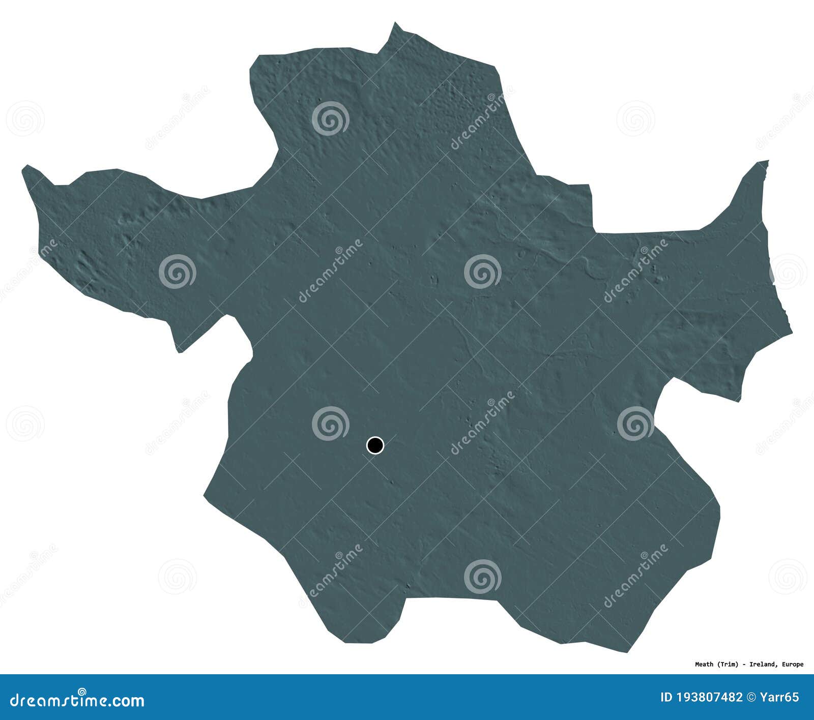 Meath, County of Ireland, on White. Administrative Stock Illustration ...
