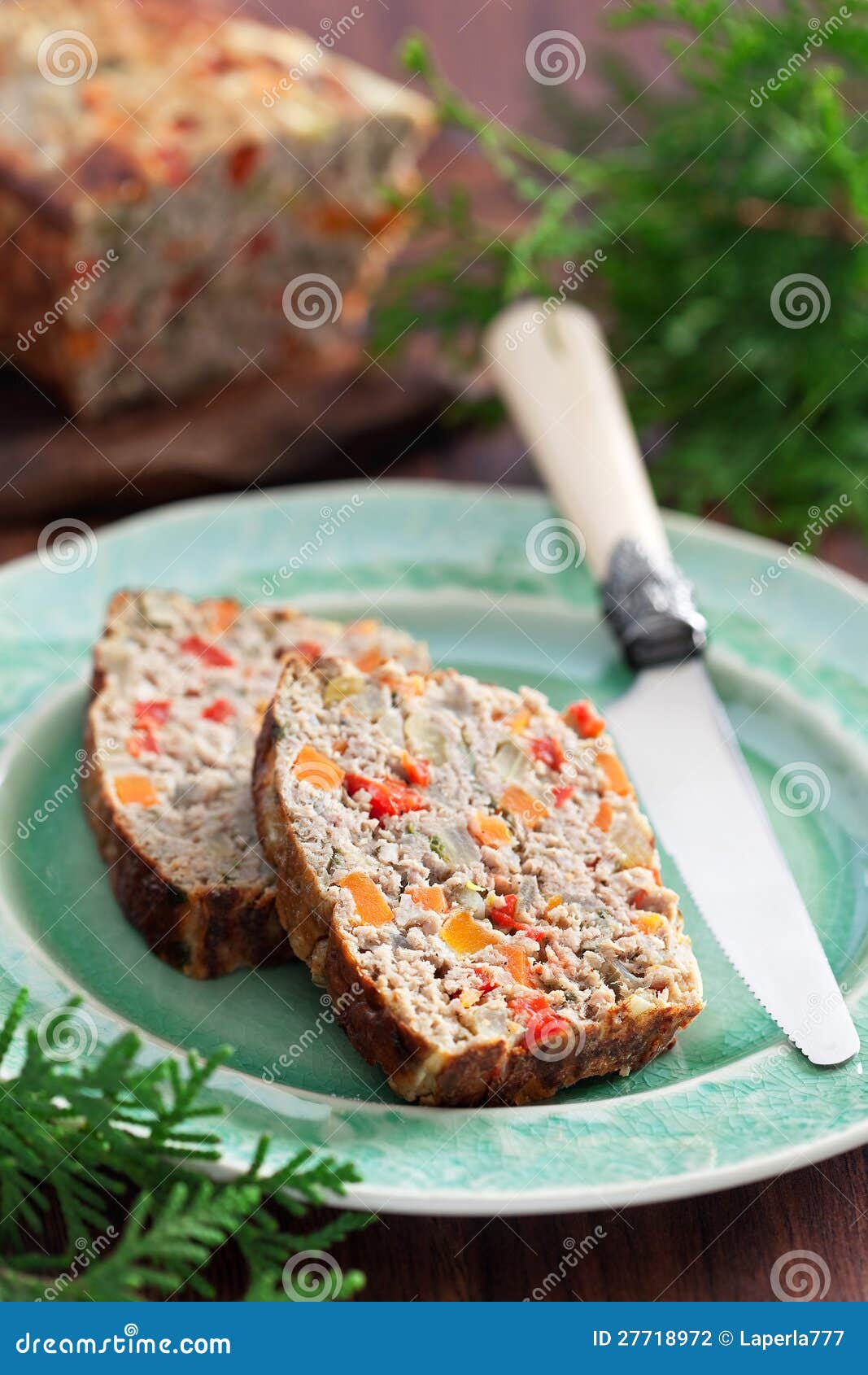 Meatloaf stock photo. Image of tomato, bell, food, loaf - 27718972
