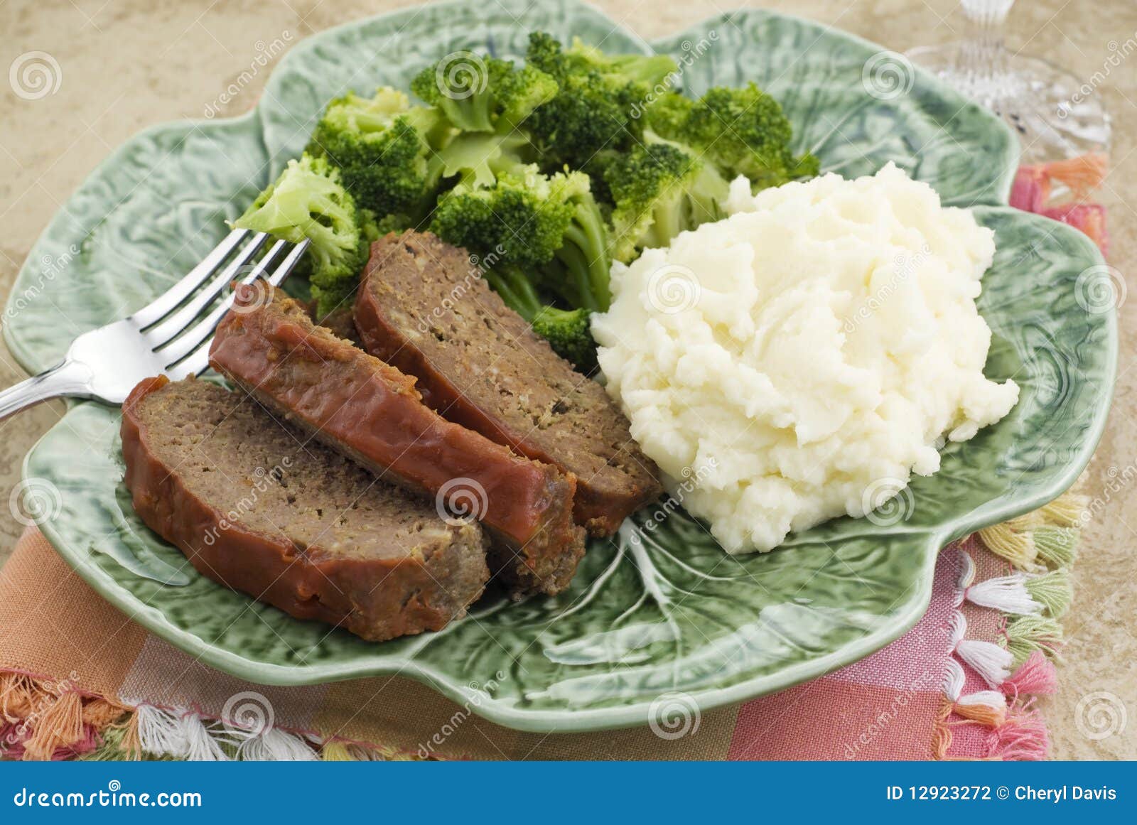Meatloaf Dinner stock photo. Image of eating, nutritious - 12923272