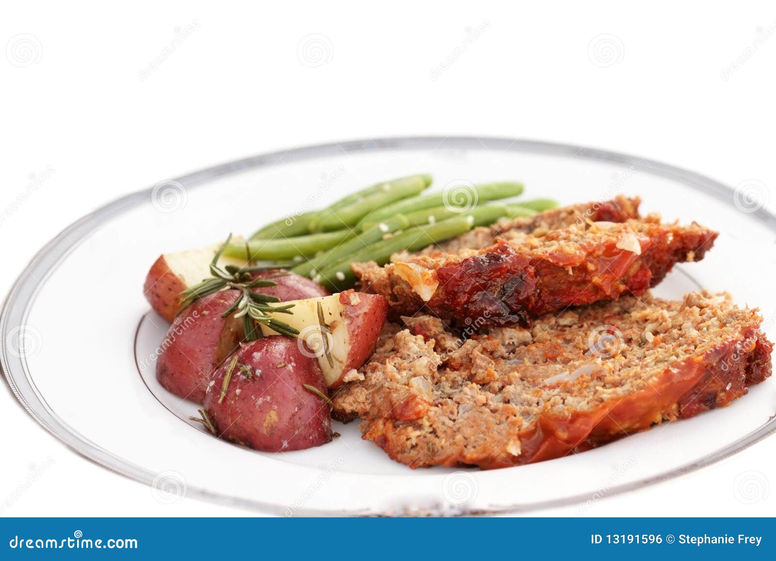 Meatloaf Dinner stock photo. Image of prepared, loaf - 13191596