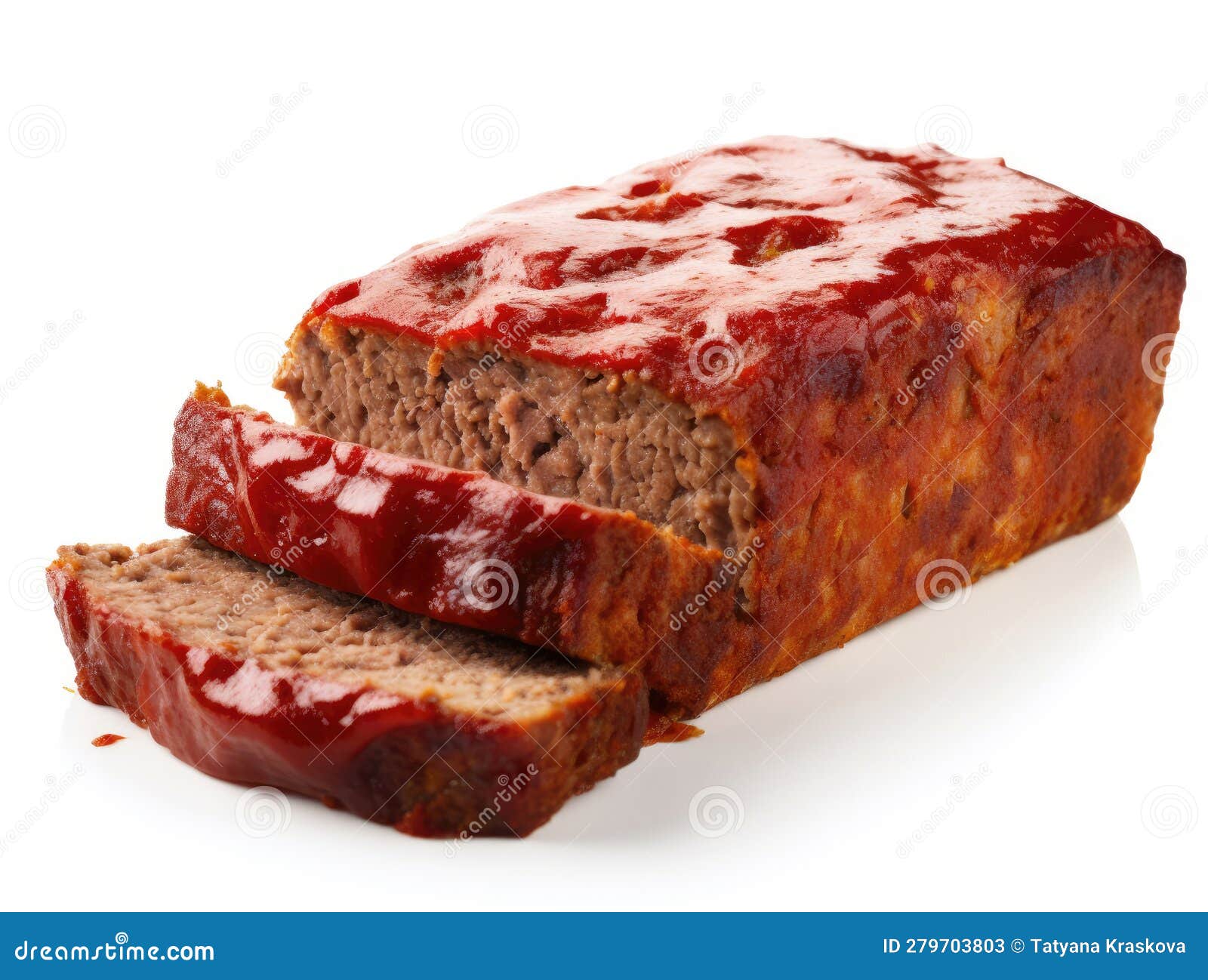 Meatloaf isolated on white stock illustration. Illustration of food ...