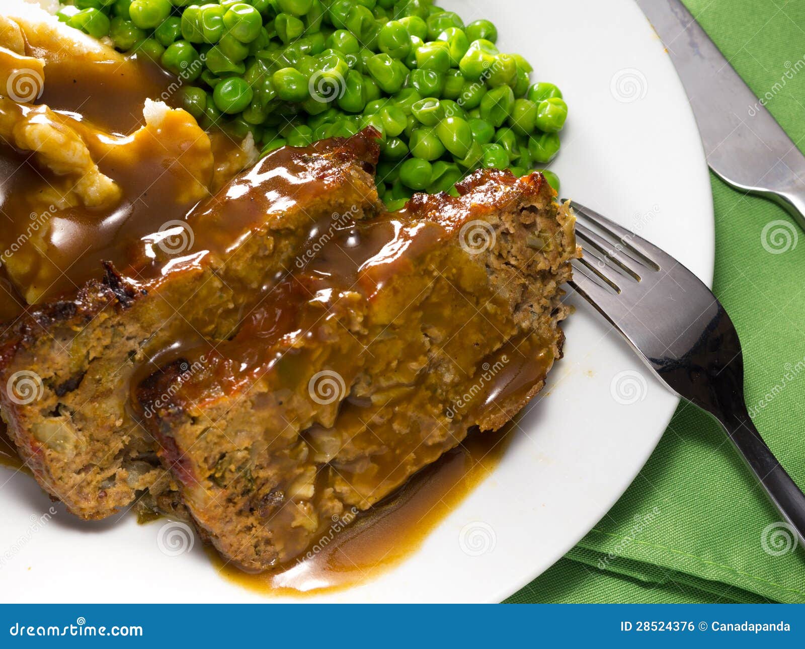 Meatloaf meal stock photo. Image of meal, horizontal - 28524376