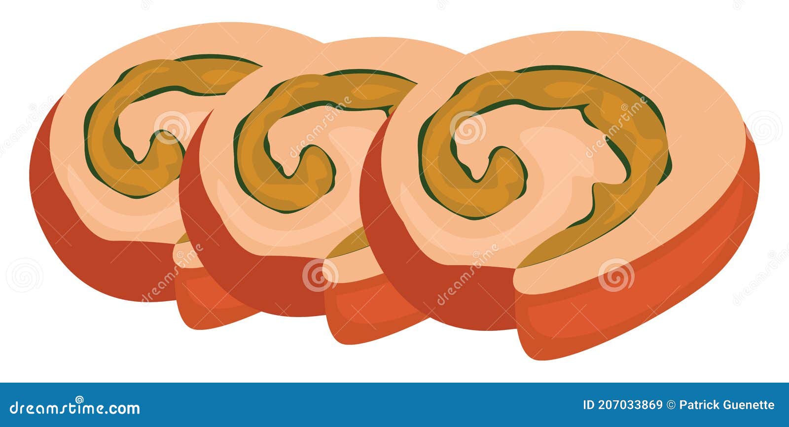 Meatloaf Pieces, Illustration, Vector Stock Vector - Illustration of ...