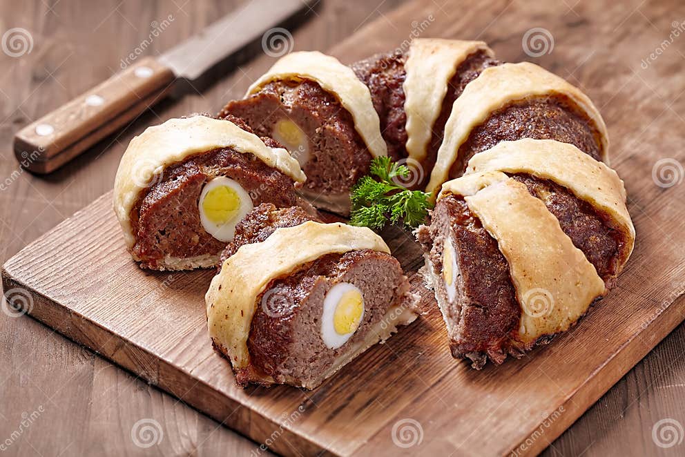 Meatloaf ring stock image. Image of snacks, dinner, meat - 49480573