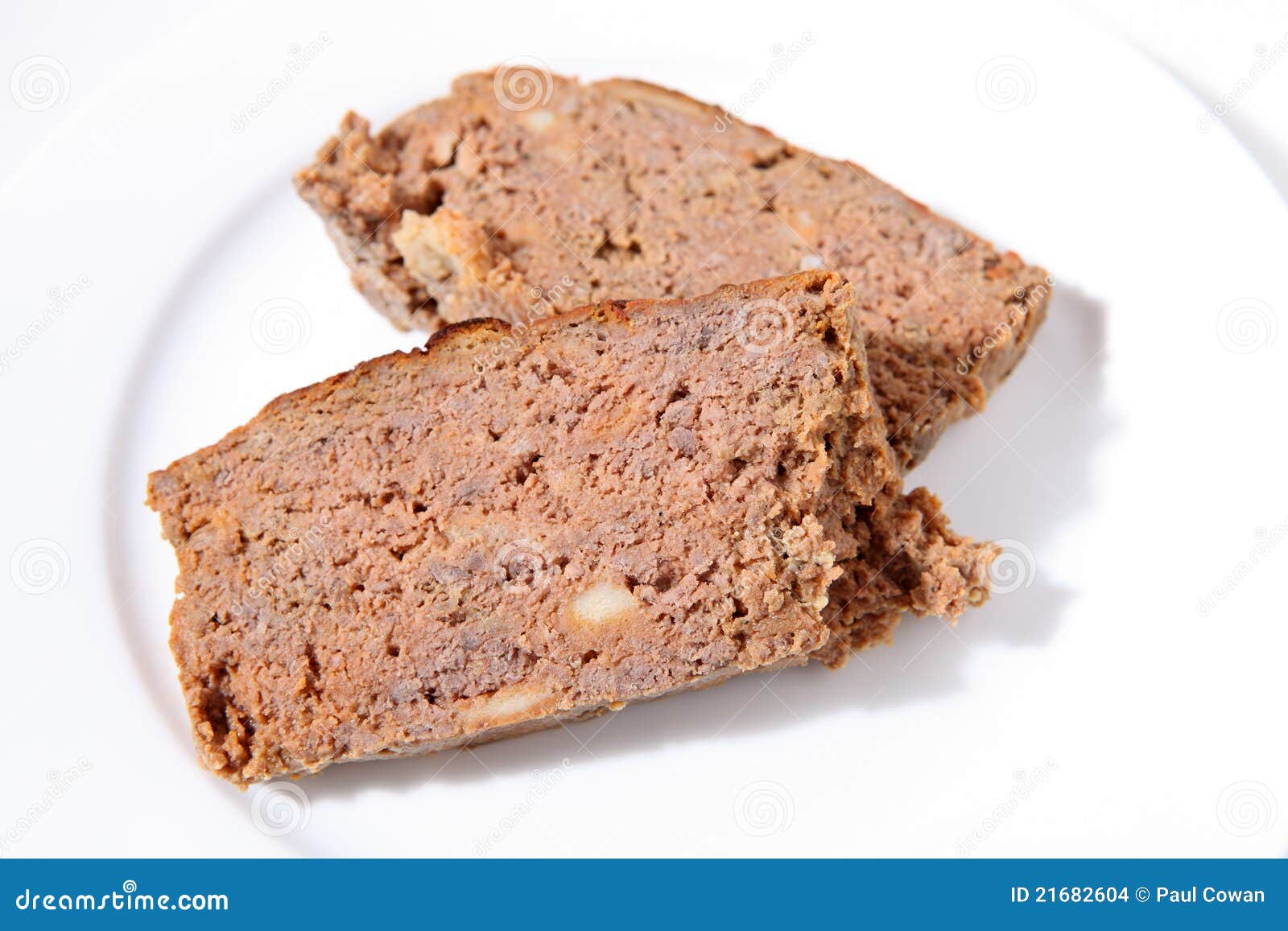 Meatloaf slices on a plate stock photo. Image of slices - 21682604