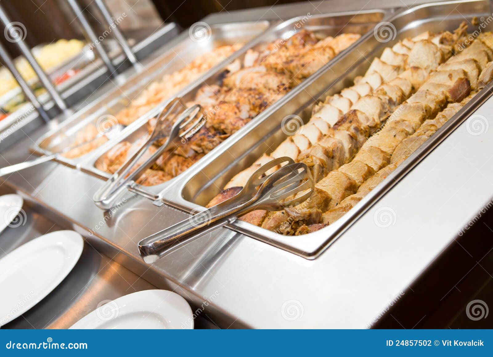 Meats and Plates Ready on a Banquet Stock Photo - Image of gastronomy ...