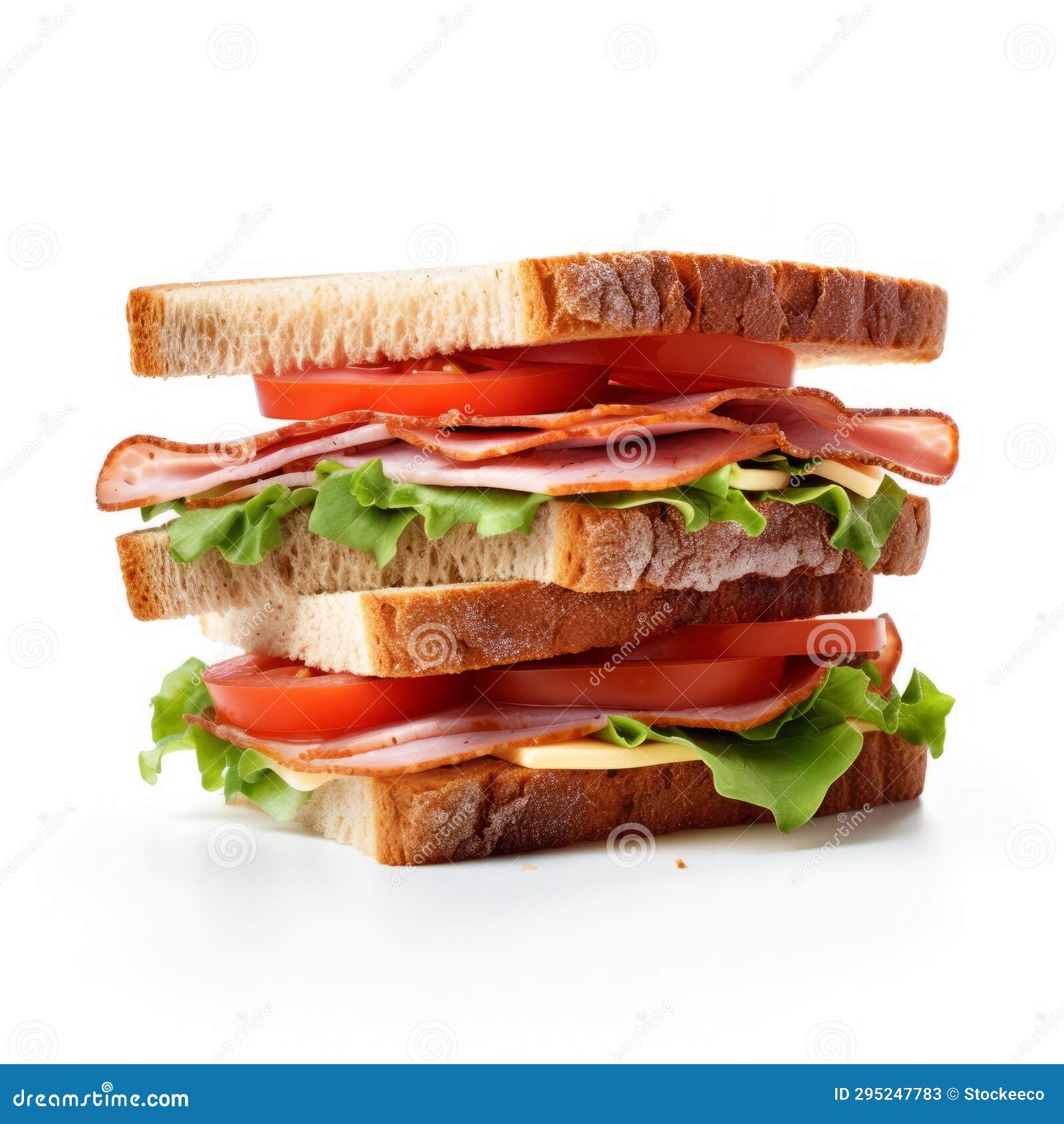 Precisionism-inspired Sandwich Art on White Background Stock ...