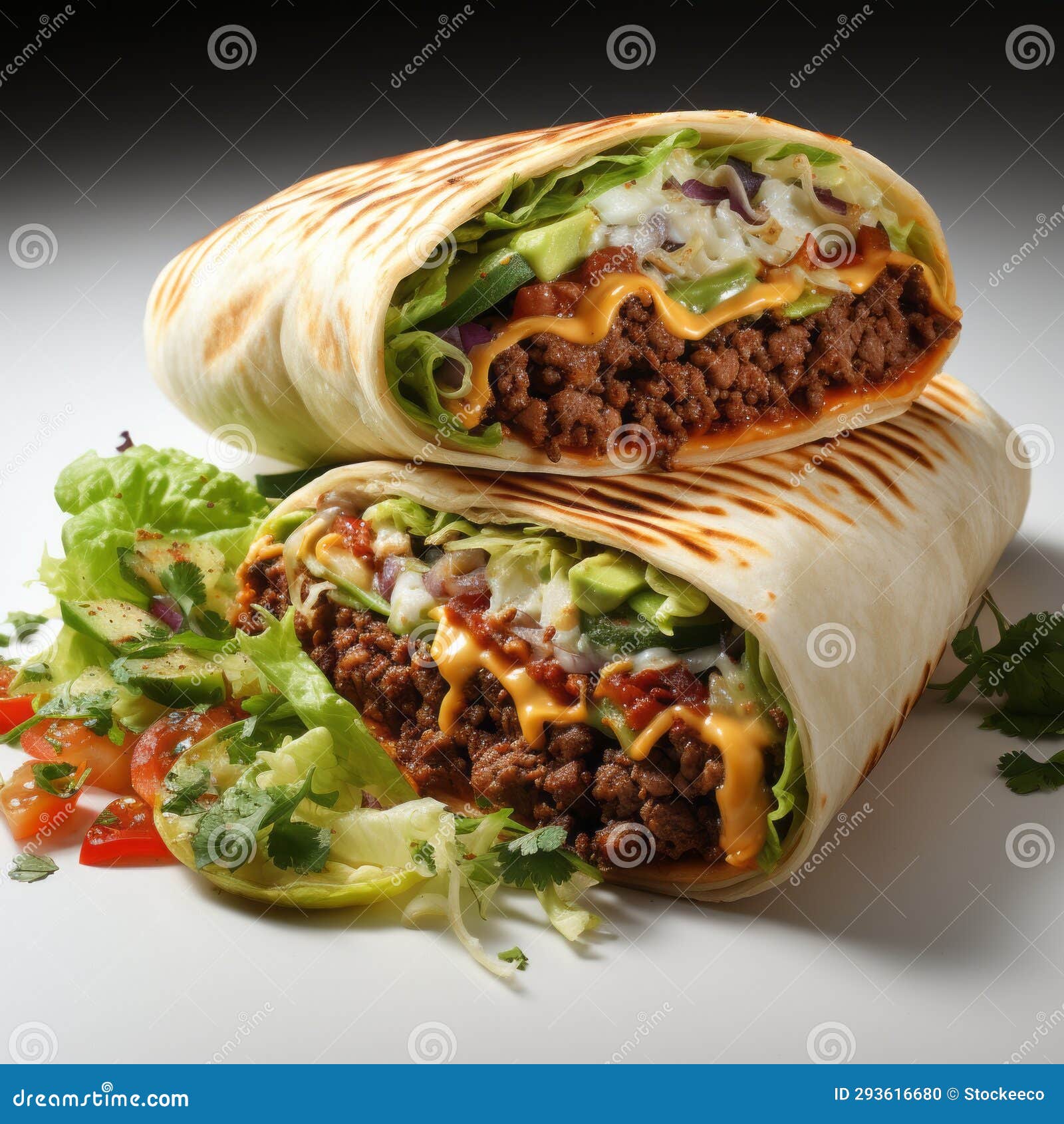 Meaty Wraps with Swirling Vortexes: a High Resolution Delight Stock ...