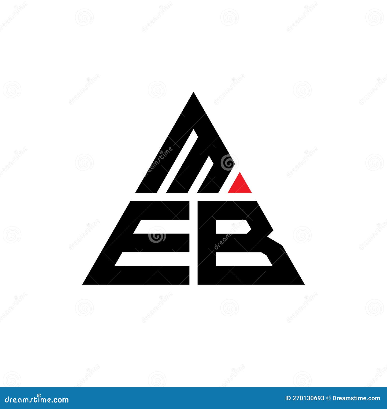 MEB Triangle Letter Logo Design with Triangle Shape. MEB Triangle Logo ...