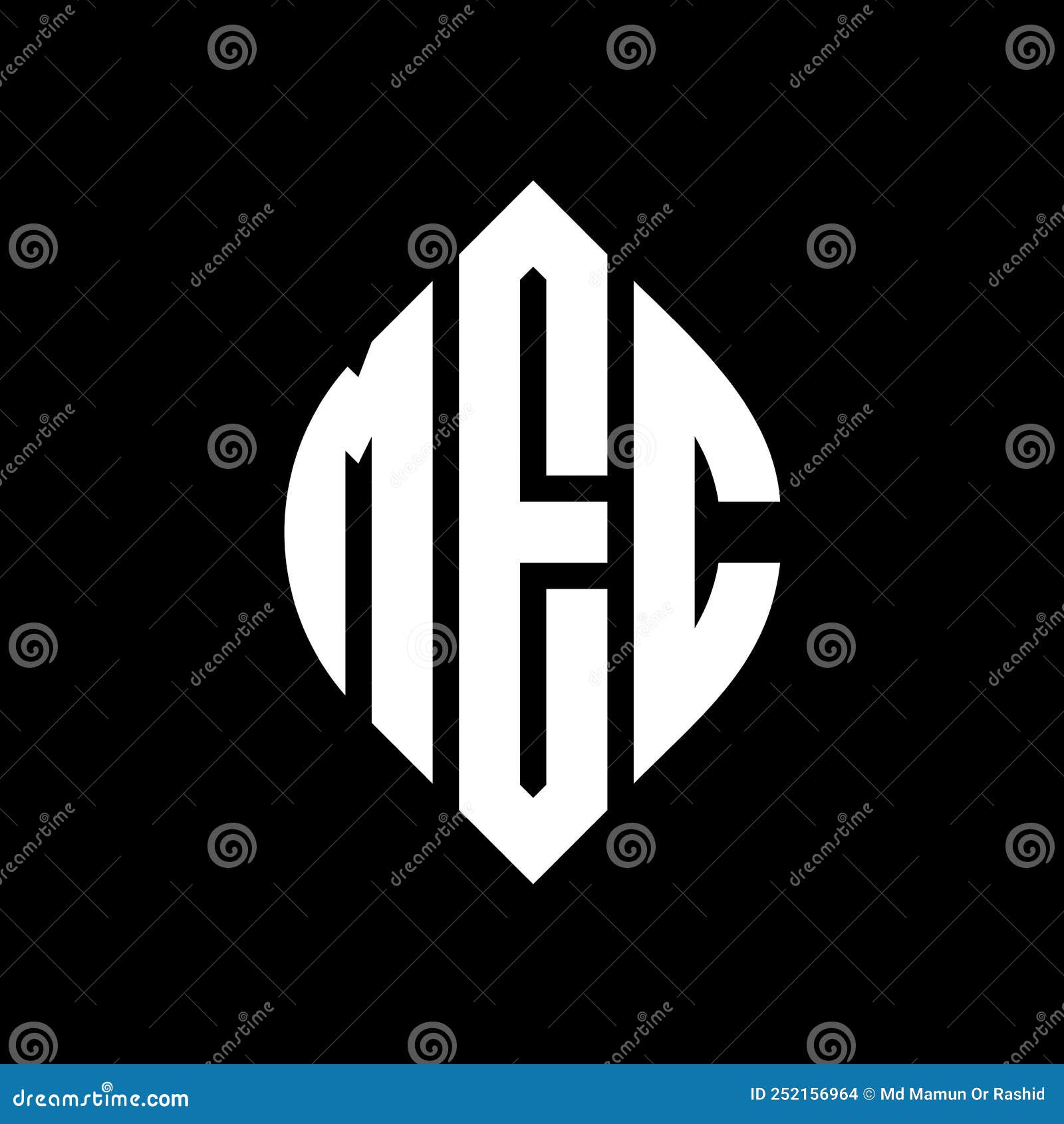 MEC Circle Letter Logo Design with Circle and Ellipse Shape. MEC ...