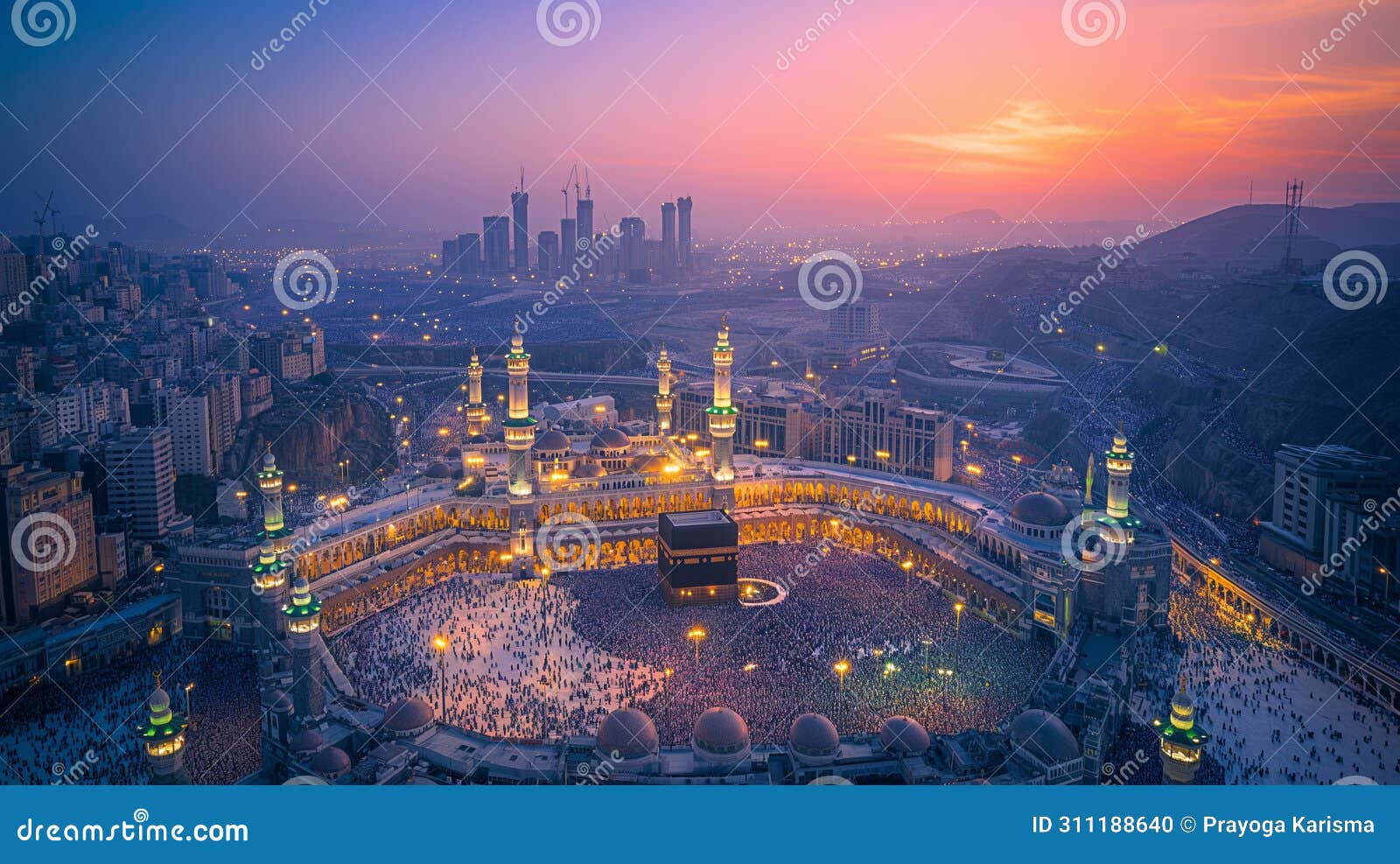 Meca in Saudi Arabia Generative Ai Ilustração Stock - Ilustração de ...