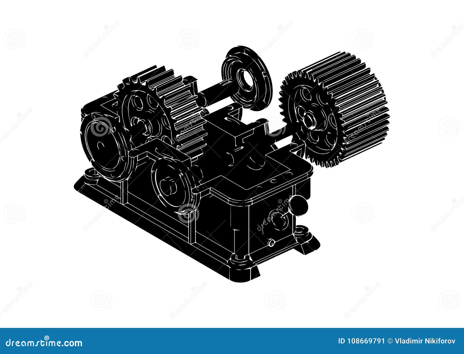 Mecanismo De Engranaje, Vector Ilustración del Vector - Ilustración de ...