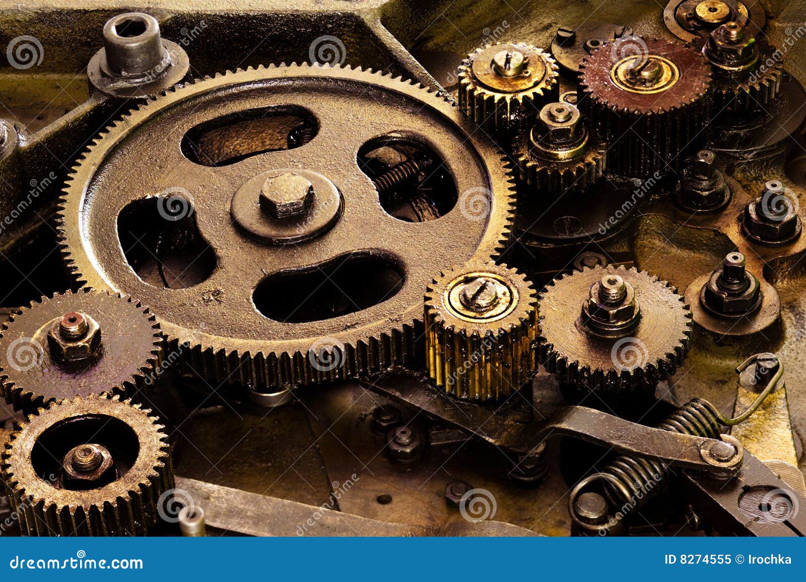 Mecanismo De Engranajes De La Vendimia Imagen de archivo - Imagen de ...
