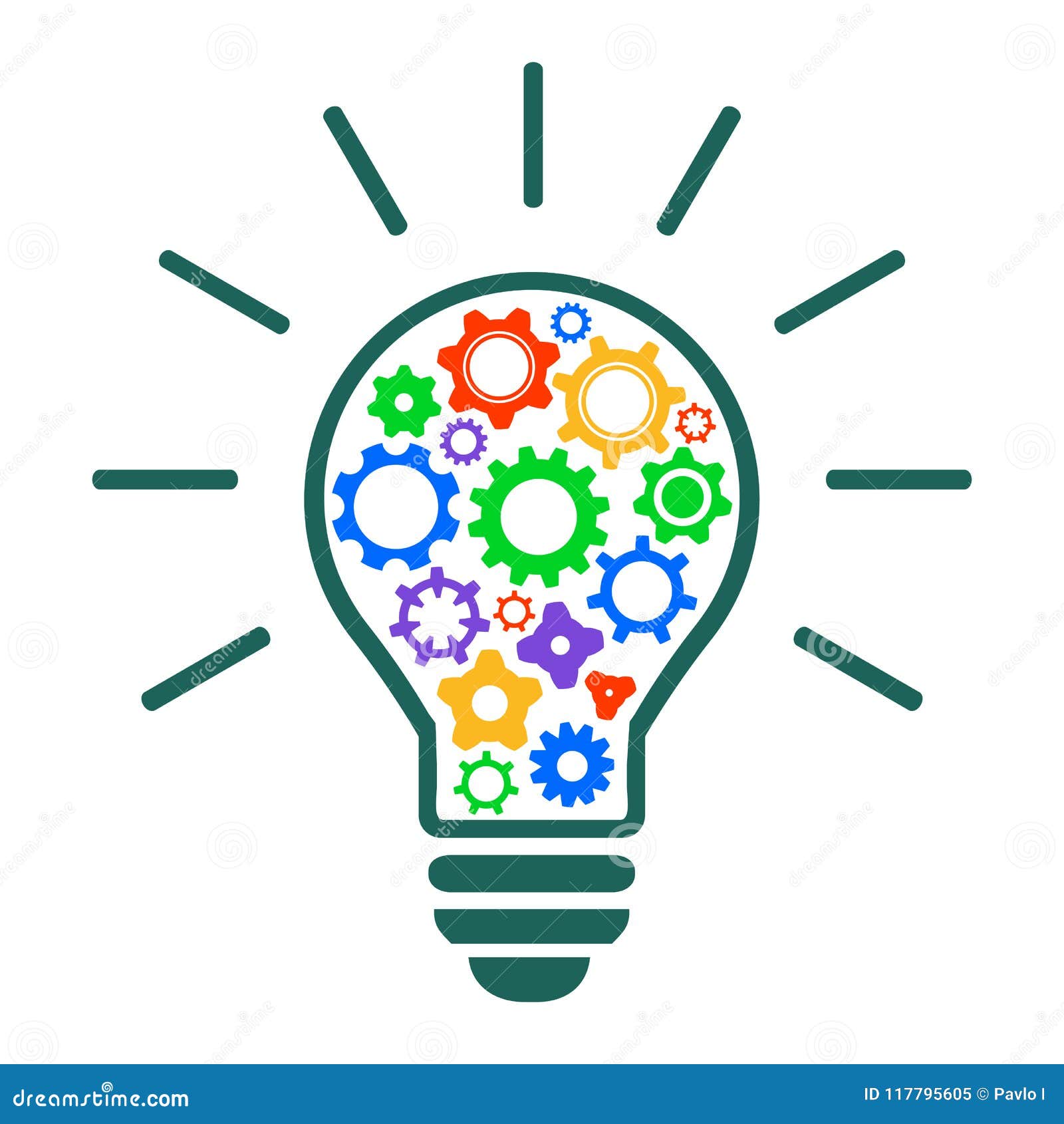 Mecanismo De Generar Las Ideas - Vector Ilustración del Vector ...