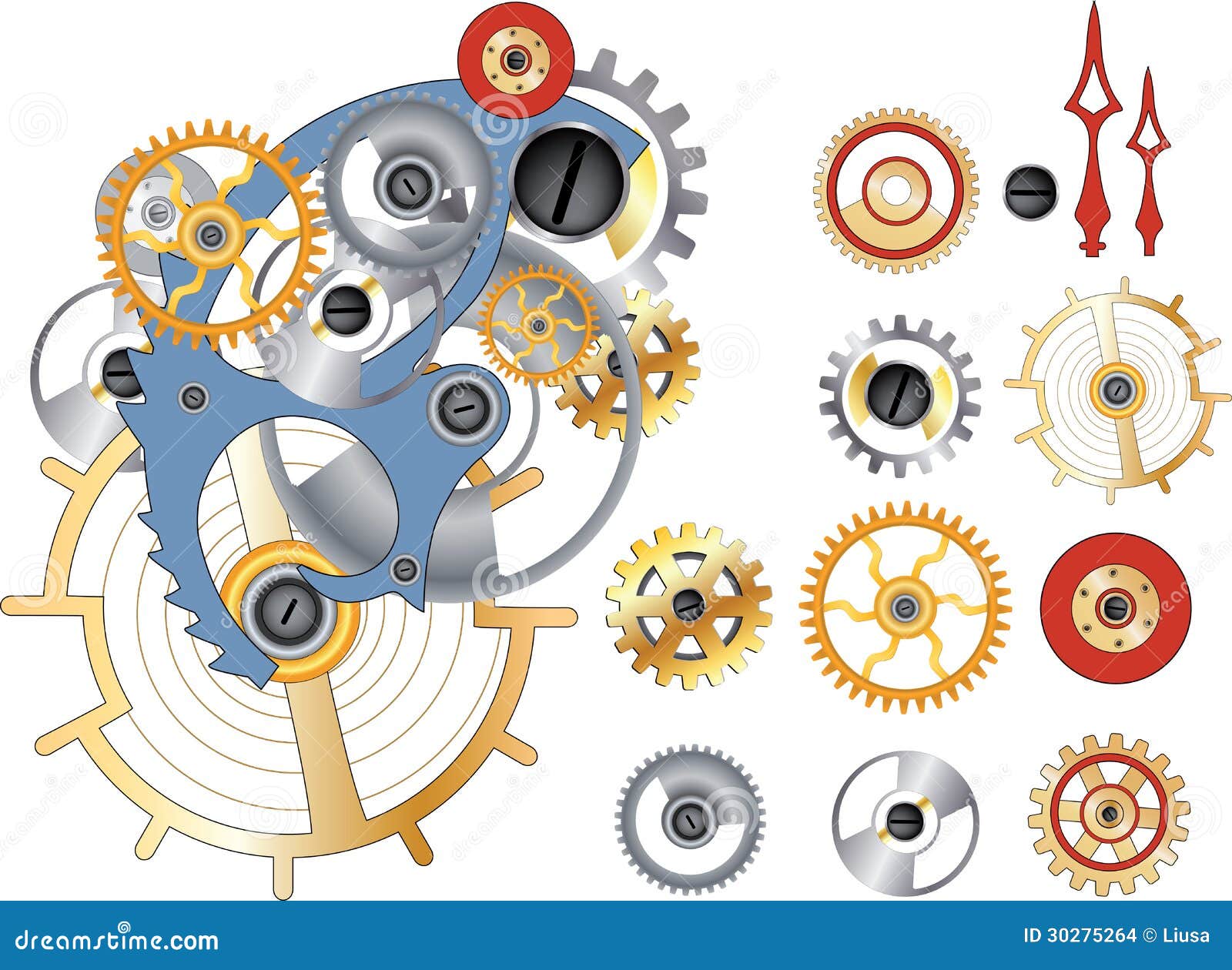 Engranajes y el mecanismo ilustración del vector. Ilustración de metal ...